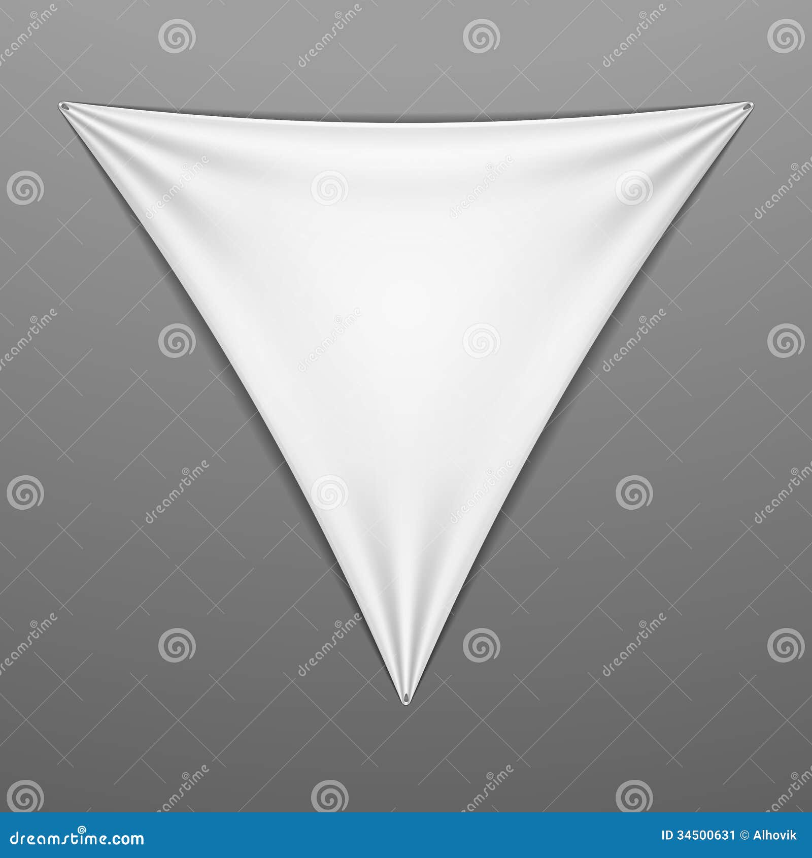 White Stretched Triangular Shape with Folds Stock Vector - Illustration ...
