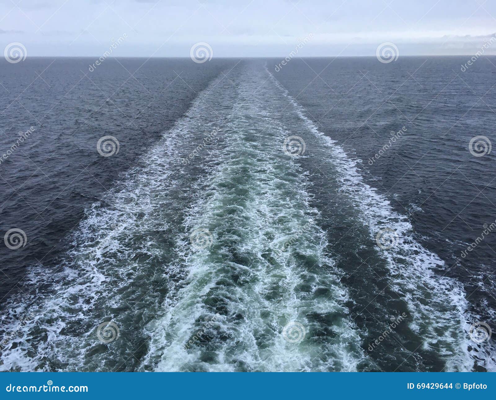 White Strip after Cruise Ship on Open Sea Stock Photo - Image of white ...