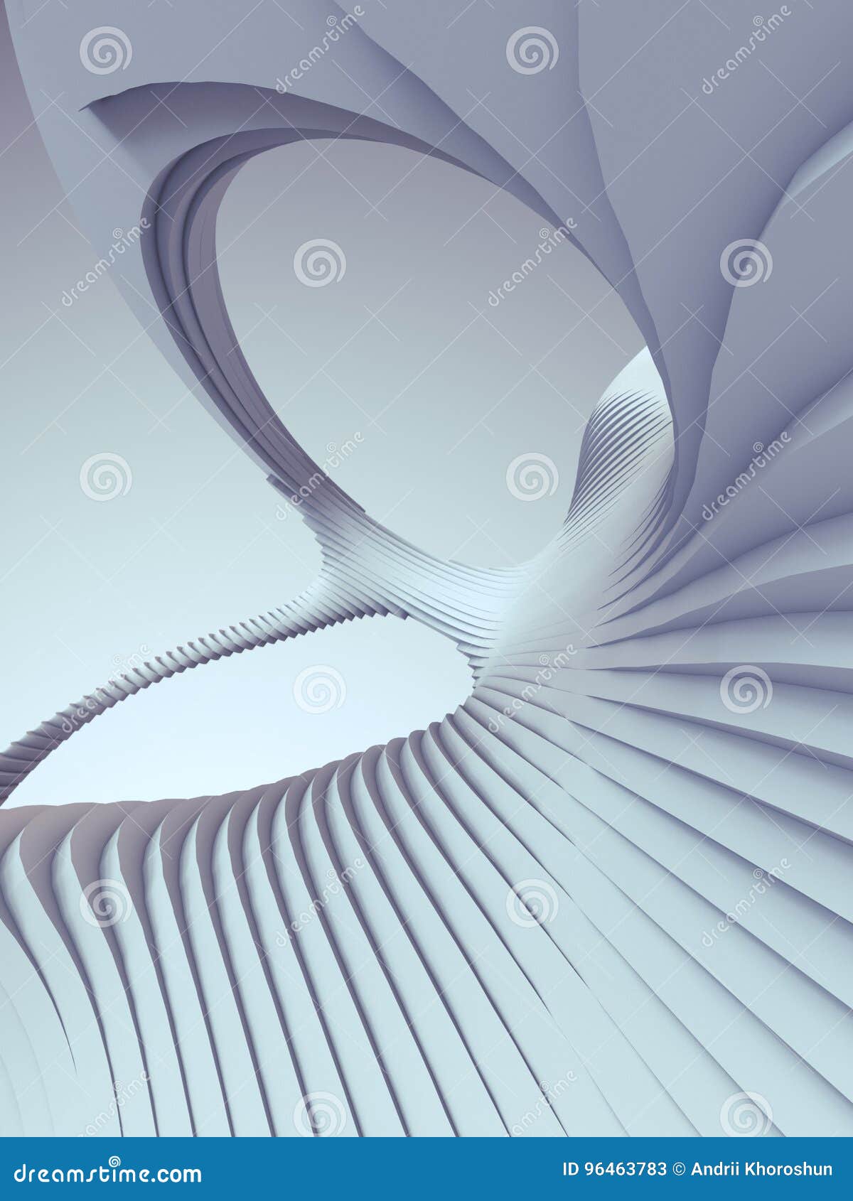 White Stripe Pattern Futuristic Background. 3d Render Illustration ...