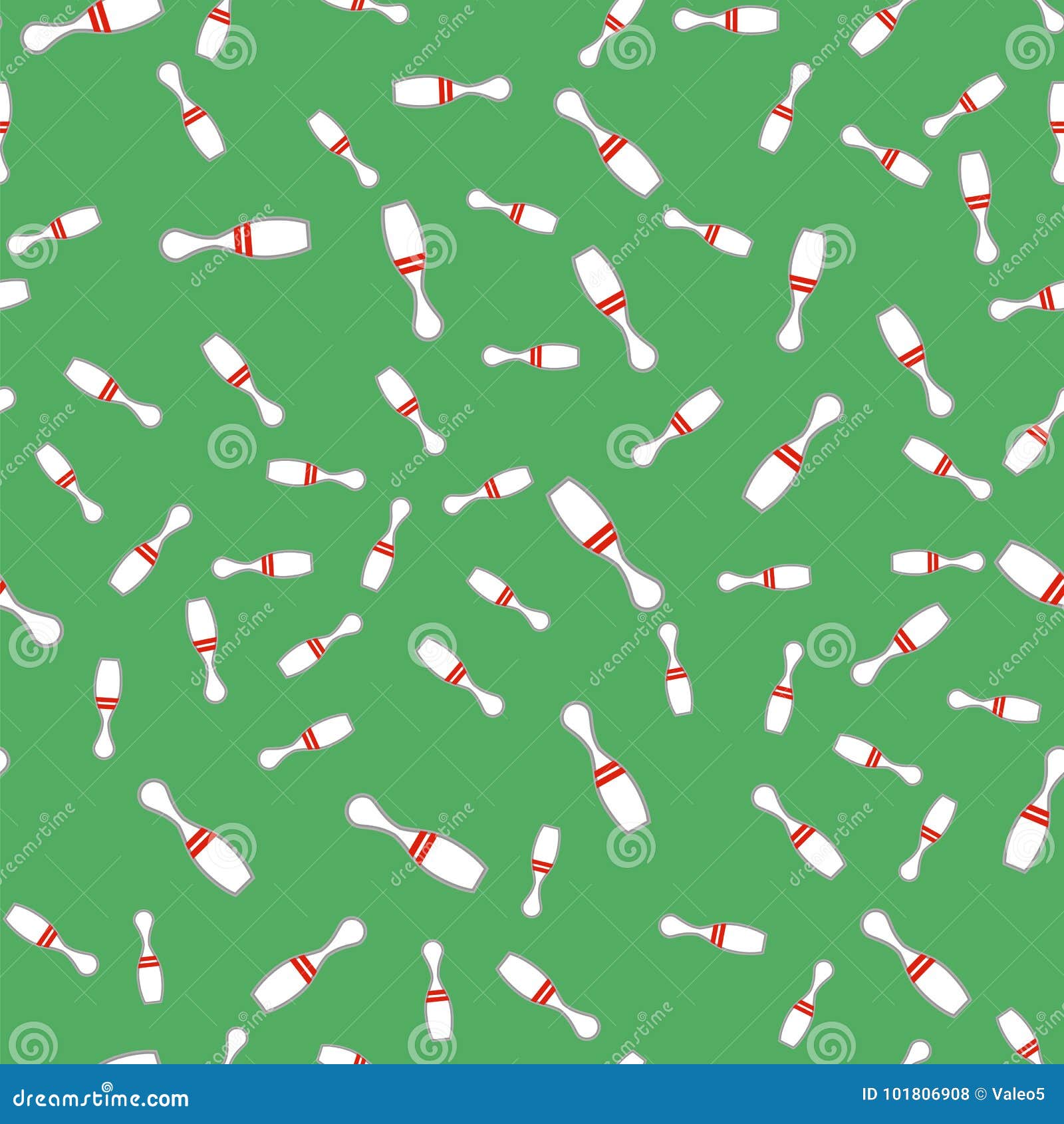 White Striped Bowling Pins Seamless Pattern Stock Illustration ...