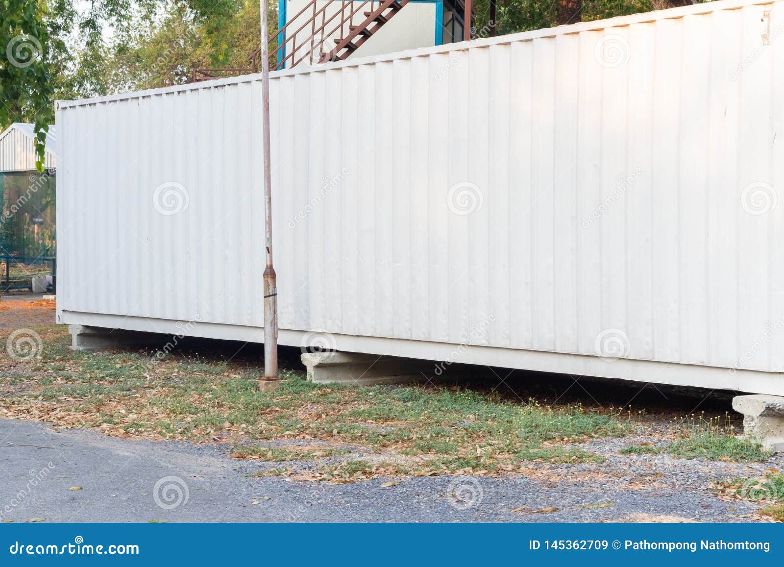 Striped Line in Container Box Wall Stock Image - Image of container ...