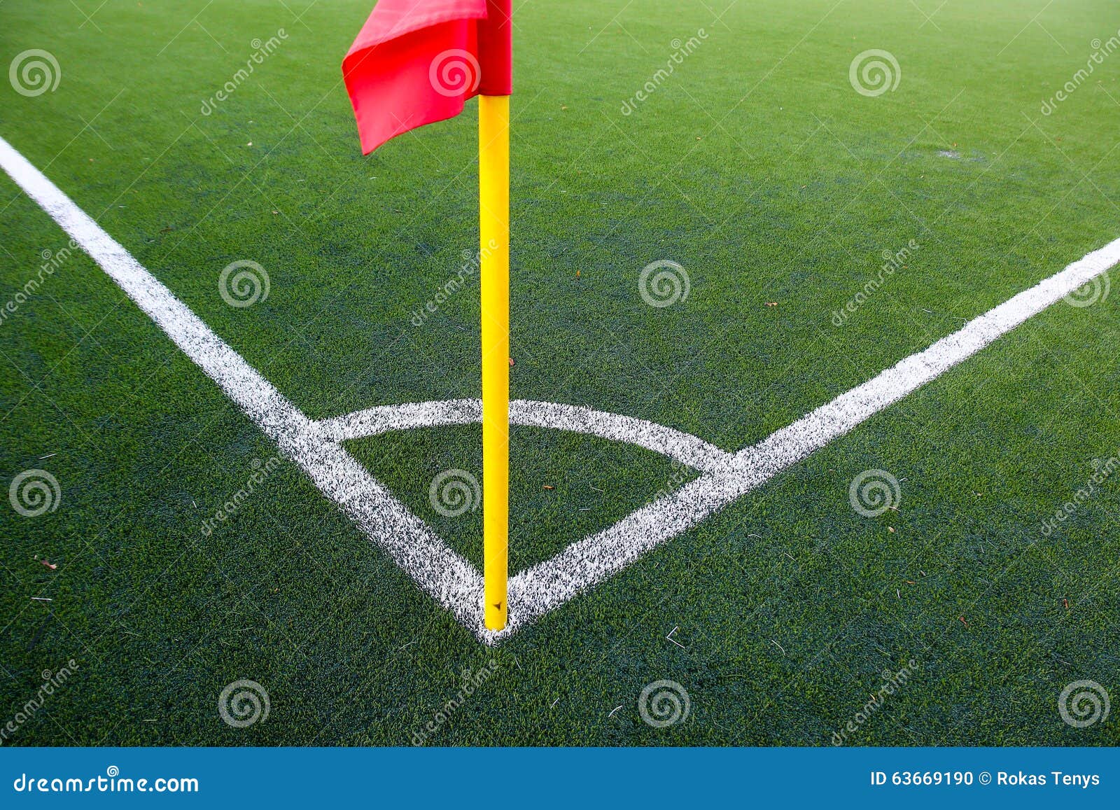 Stripes Soccer Field On Blue Floor Background. Stock Photography ...
