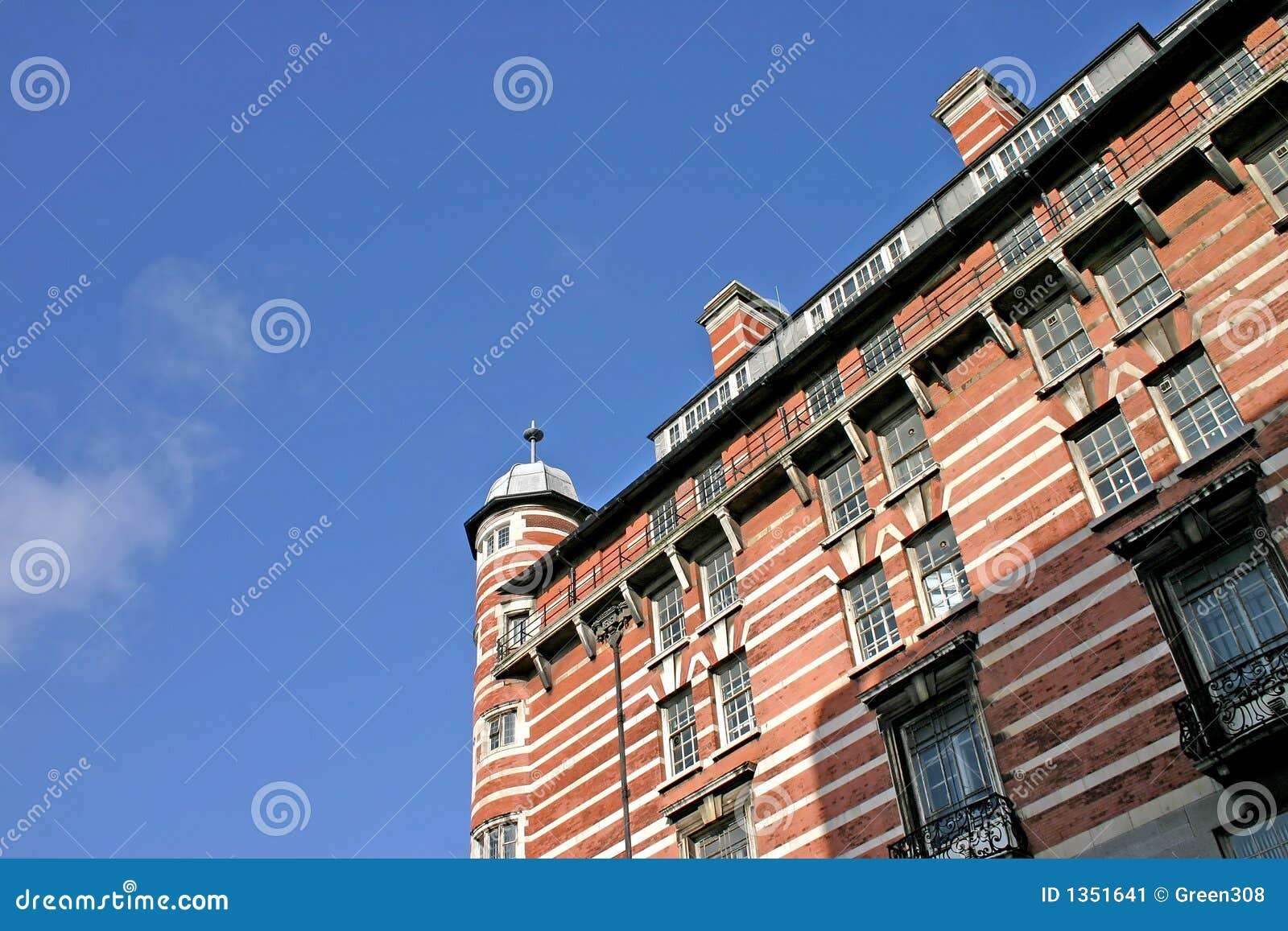 White Stripes On Old Building Stock Image - Image of stone, chimneys ...