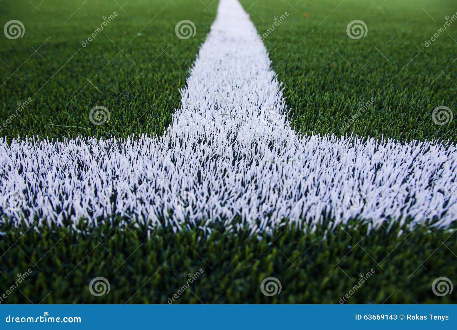 Stripes Soccer Field On Blue Floor Background. Stock Photography ...
