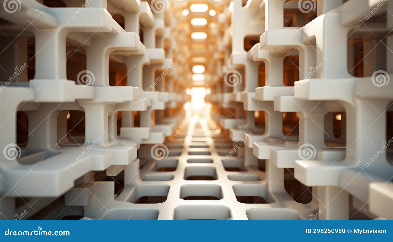 A White Structure with Many Square Holes Stock Illustration ...