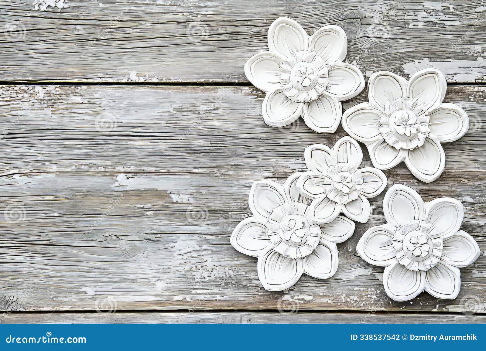 White Stucco Plaster Frame and Dark Wood Base. Stock Photo - Image of ...