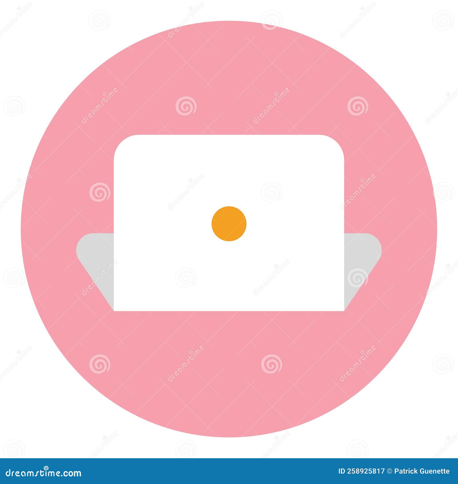 White study laptop, icon stock vector. Illustration of character ...
