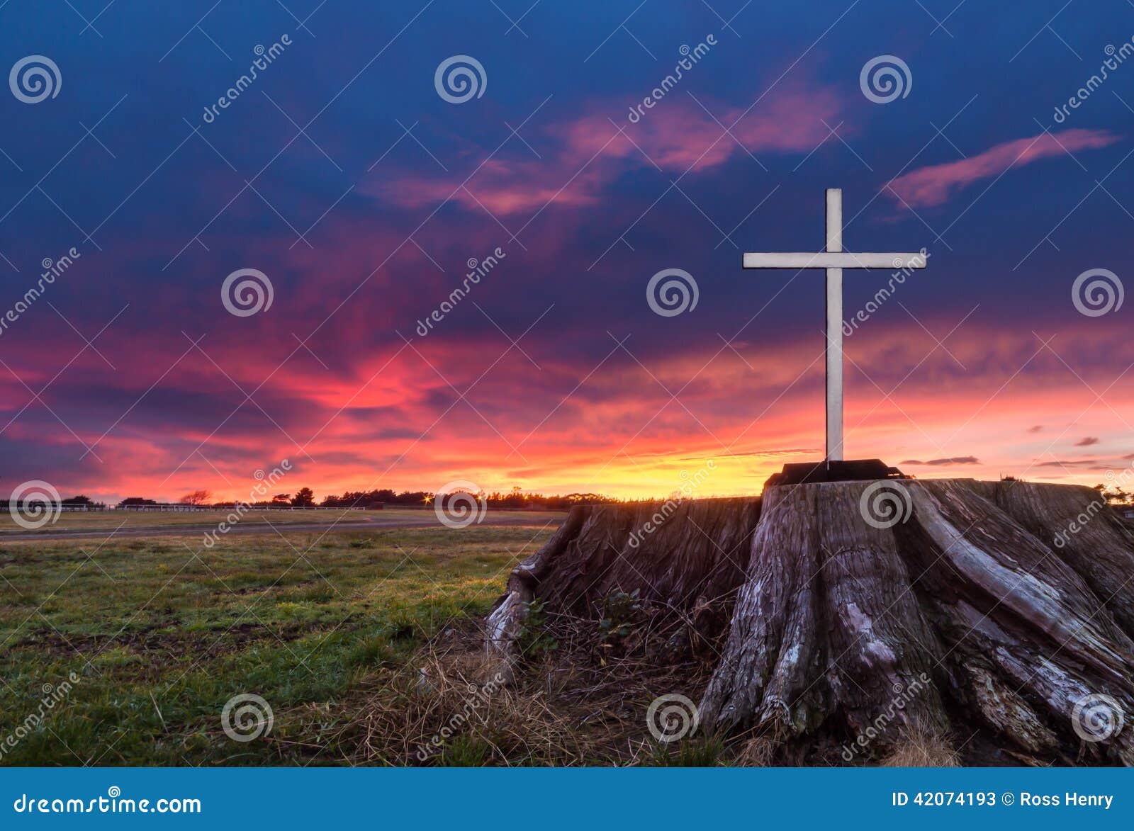 White Stump Cross stock image. Image of christian, religion - 42074193