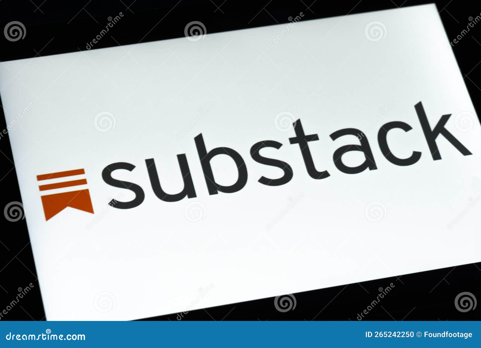 White Substack Logo on Screen Editorial Image - Image of publishing ...