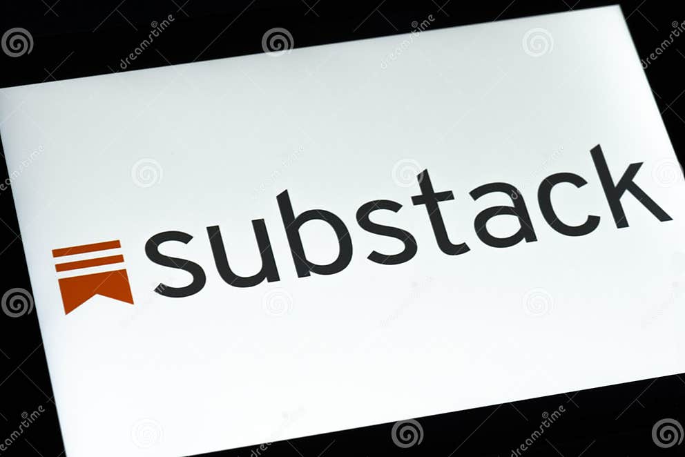 White Substack Logo on Screen Editorial Image - Image of publishing, focus: 265242250