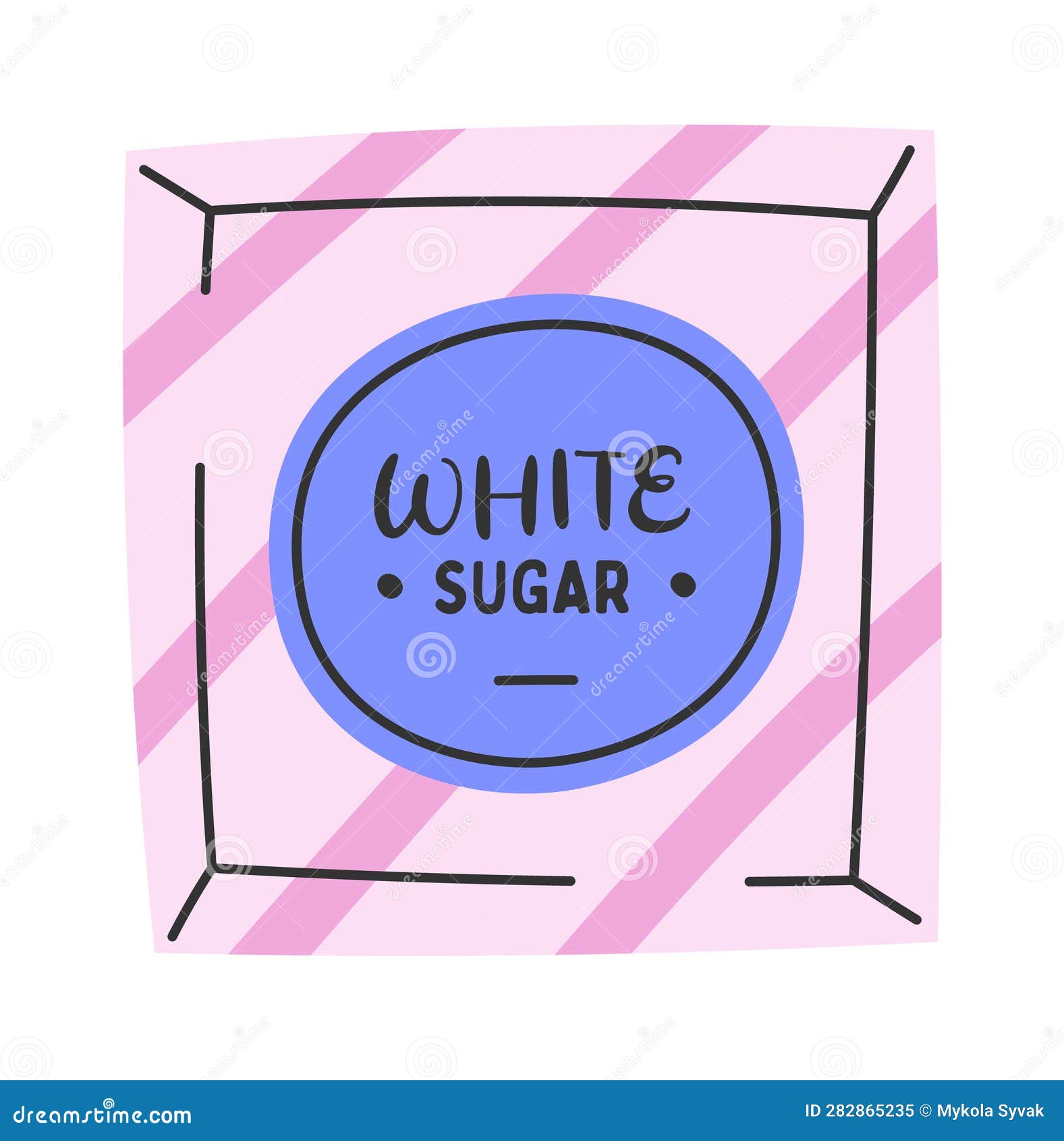 White Sugar Package stock vector. Illustration of paper - 282865235