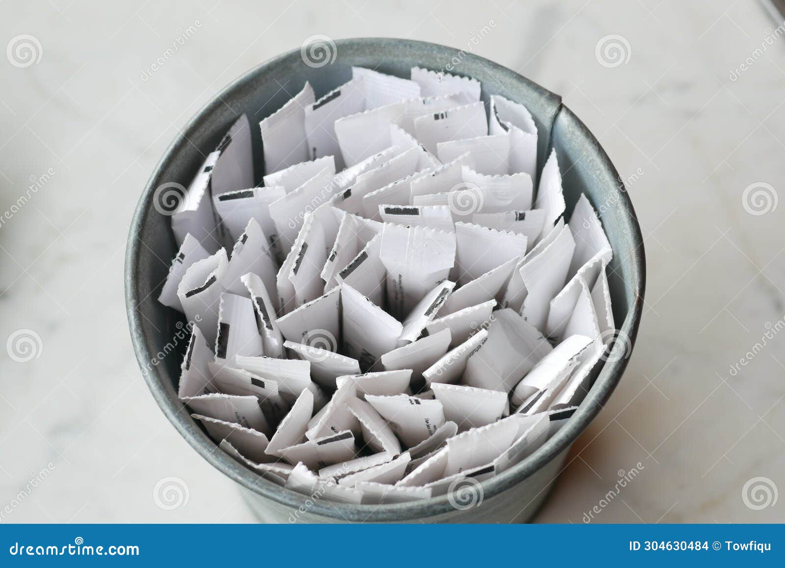 White Sugar in a Paper Packet on Table Stock Photo - Image of white ...