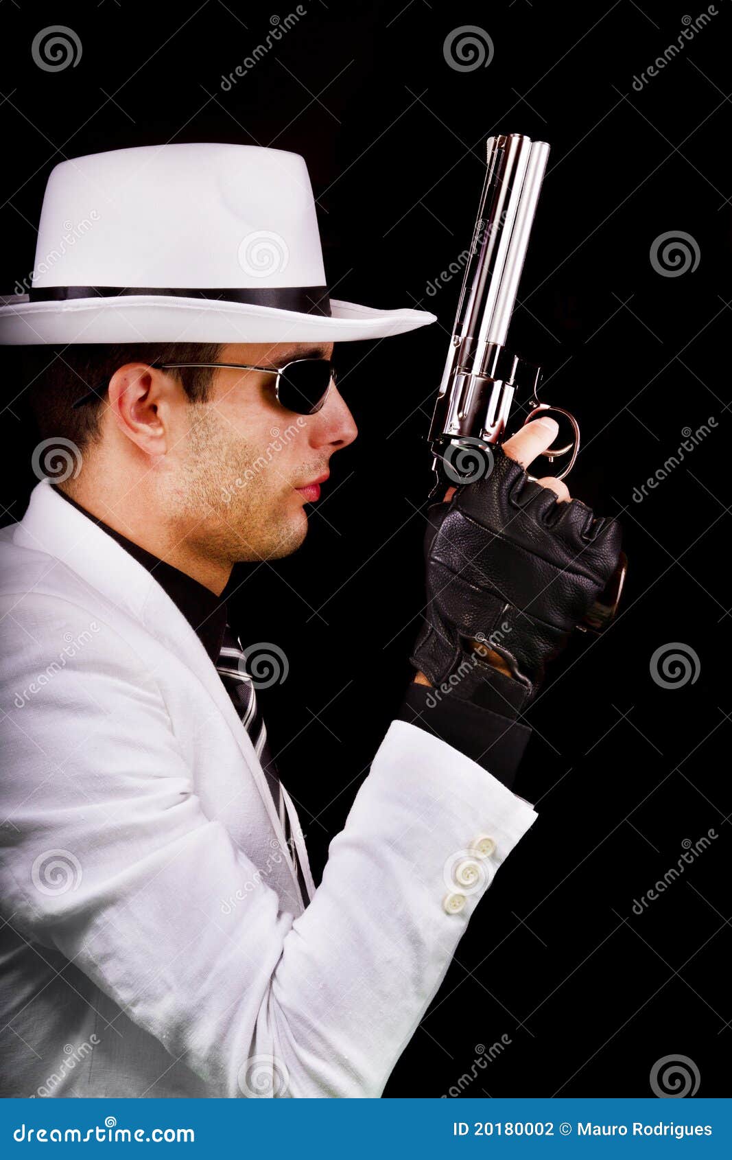 White suit gangster stock photo. Image of shoot, lights - 20180002