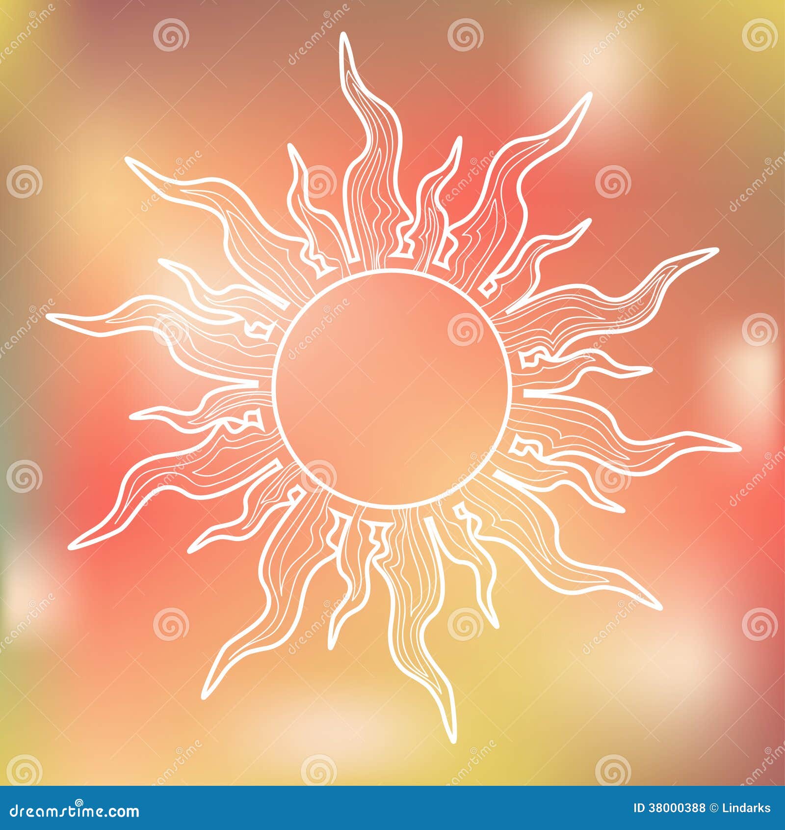 White Sun on Colorful Background Stock Vector - Illustration of bubbles ...