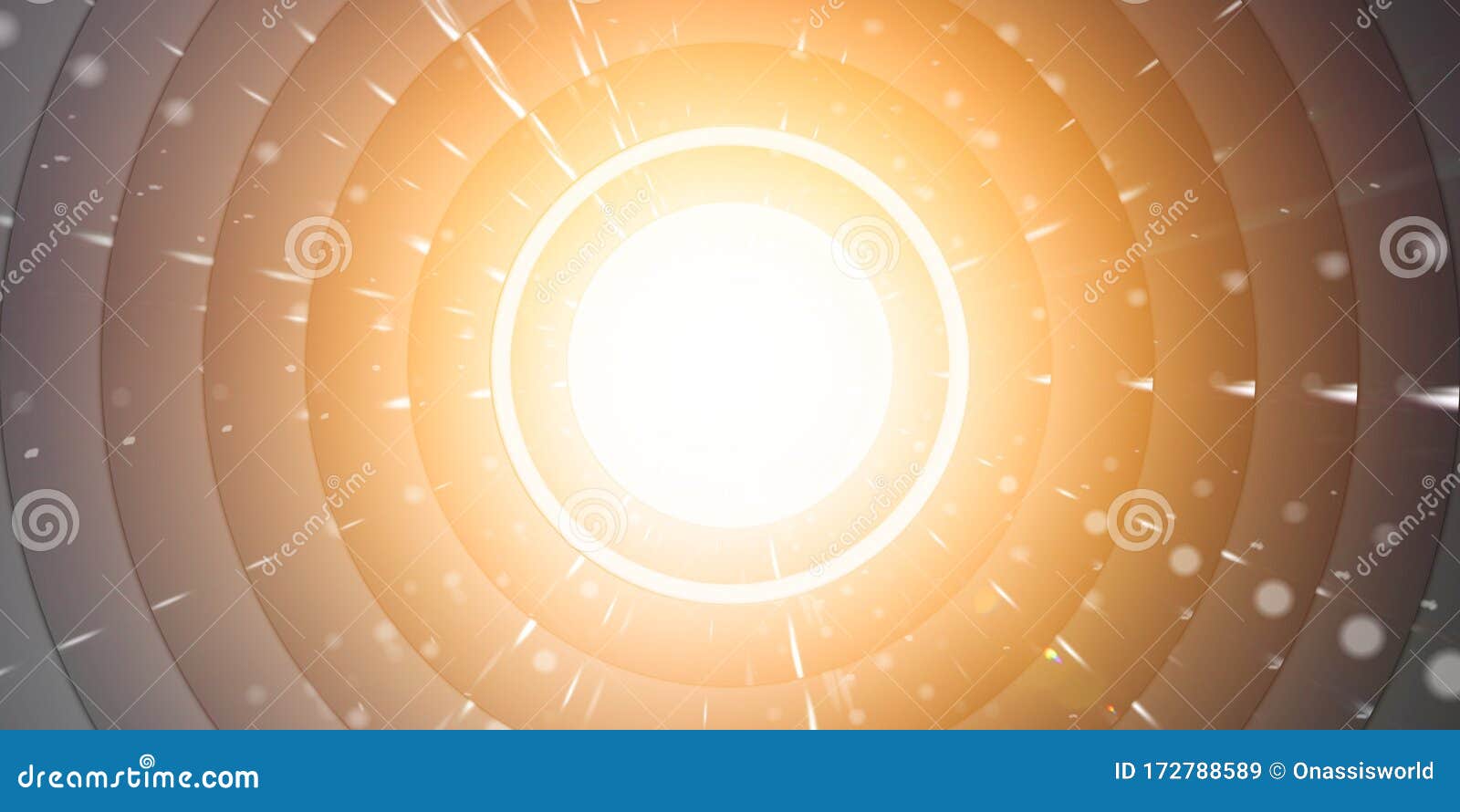 White Sun Power Radius in Space Stock Illustration - Illustration of ...