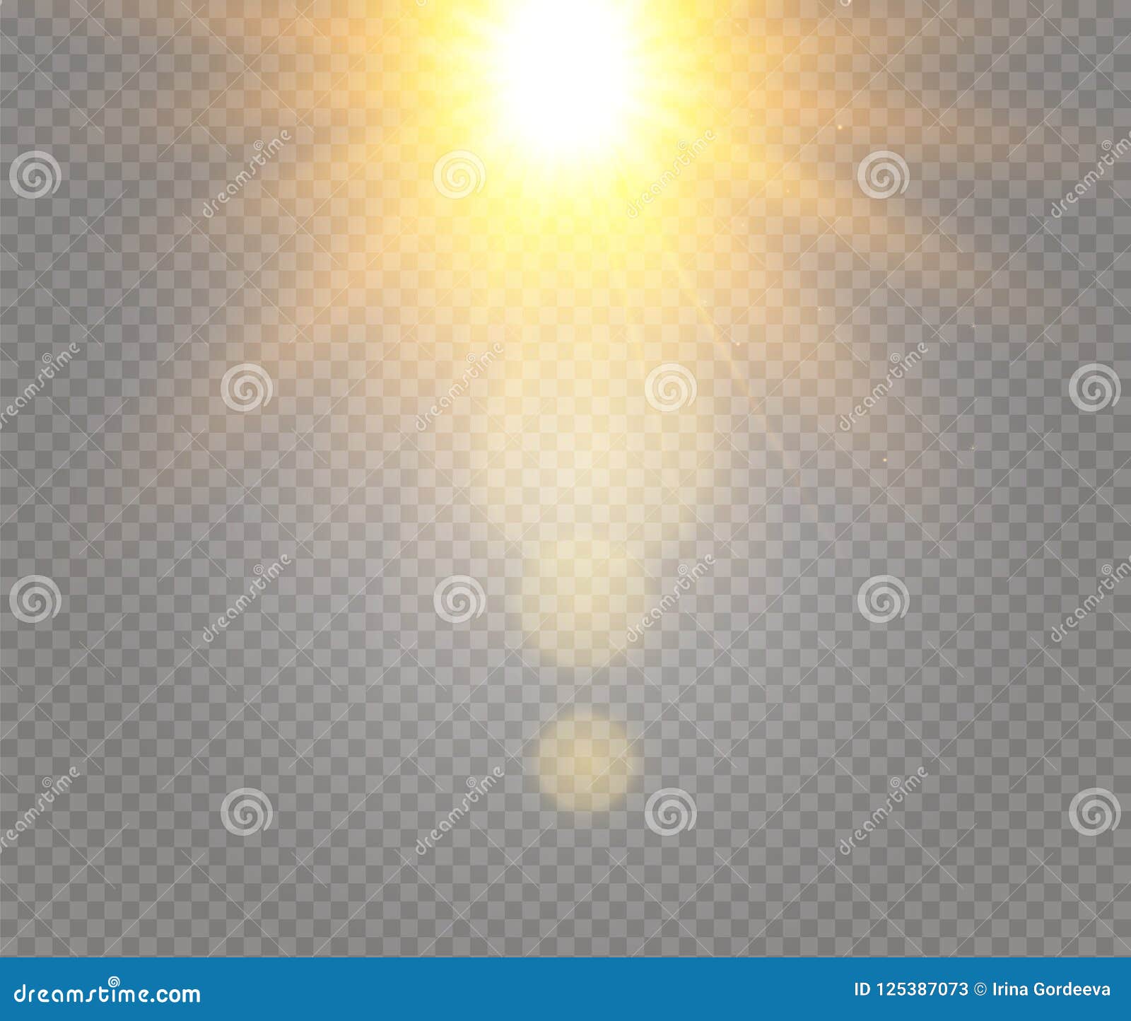 White Sunlight light stock vector. Illustration of color - 125387073