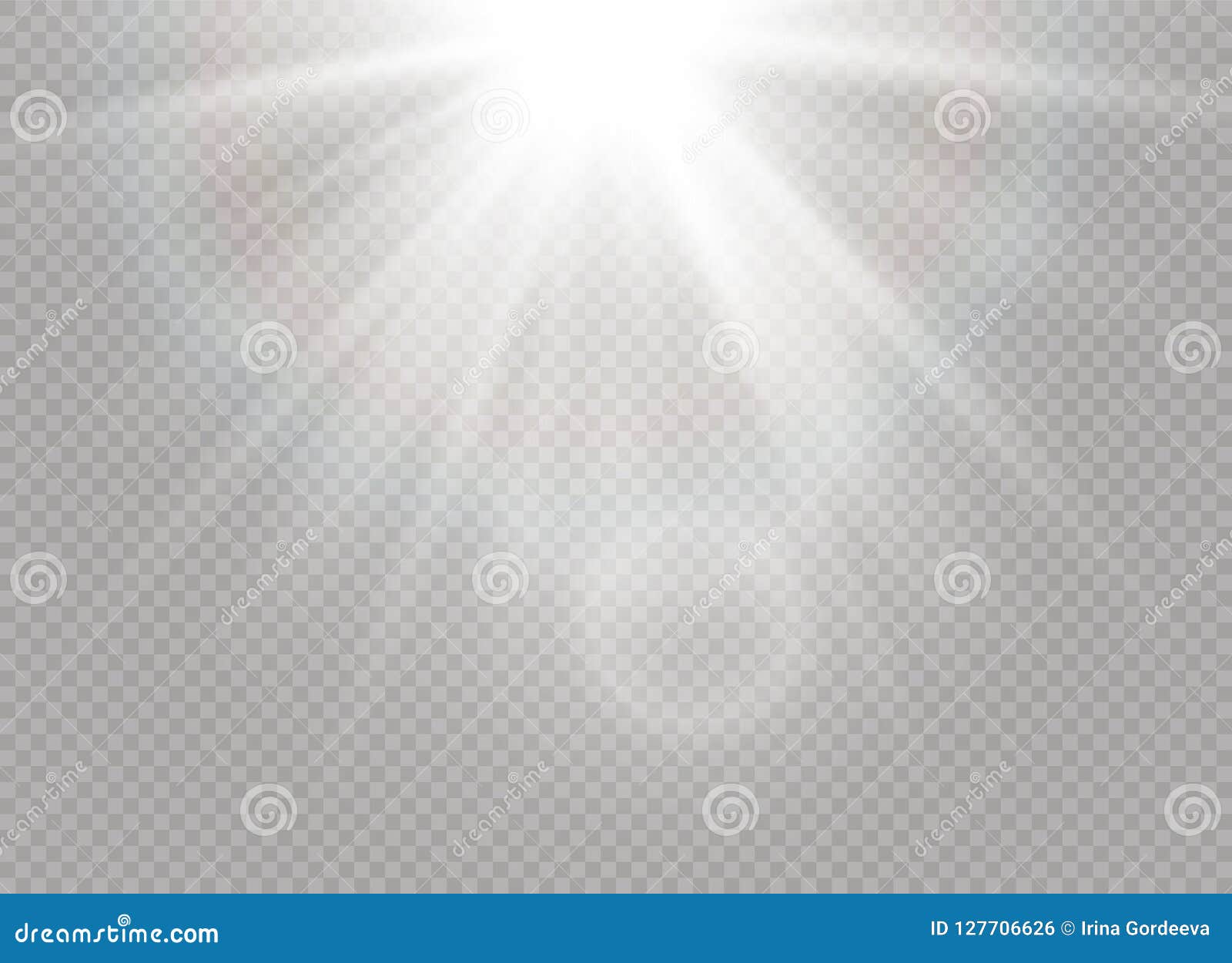 White Sunlight light stock vector. Illustration of glowing - 127706626