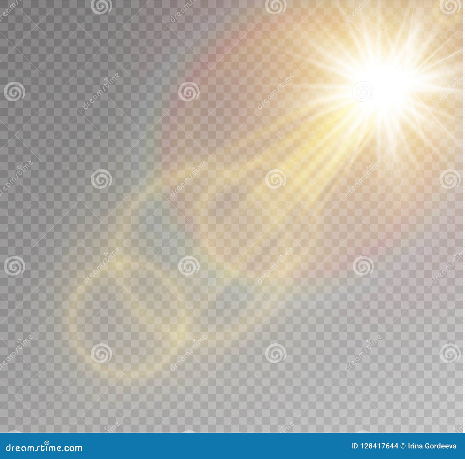 White Sunlight light stock vector. Illustration of decoration - 128417644