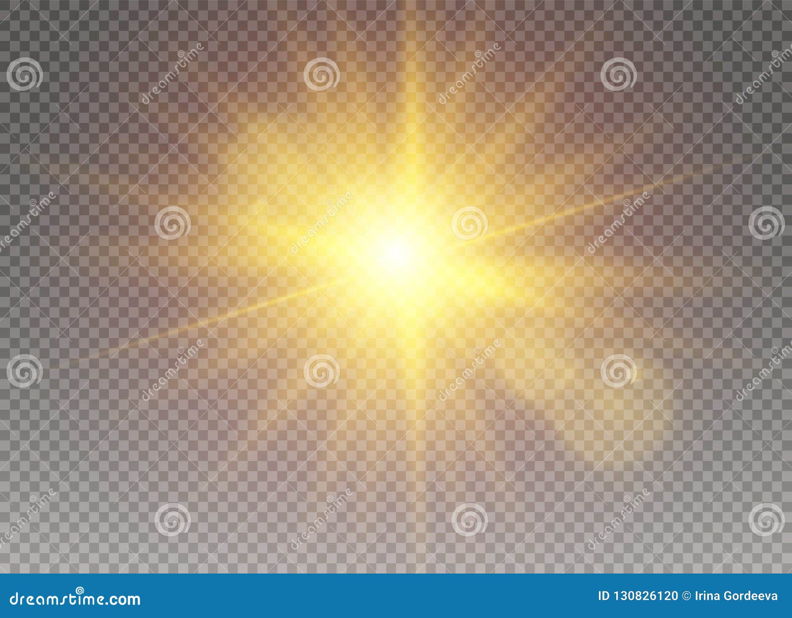 White Sunlight light stock vector. Illustration of festive - 130826120