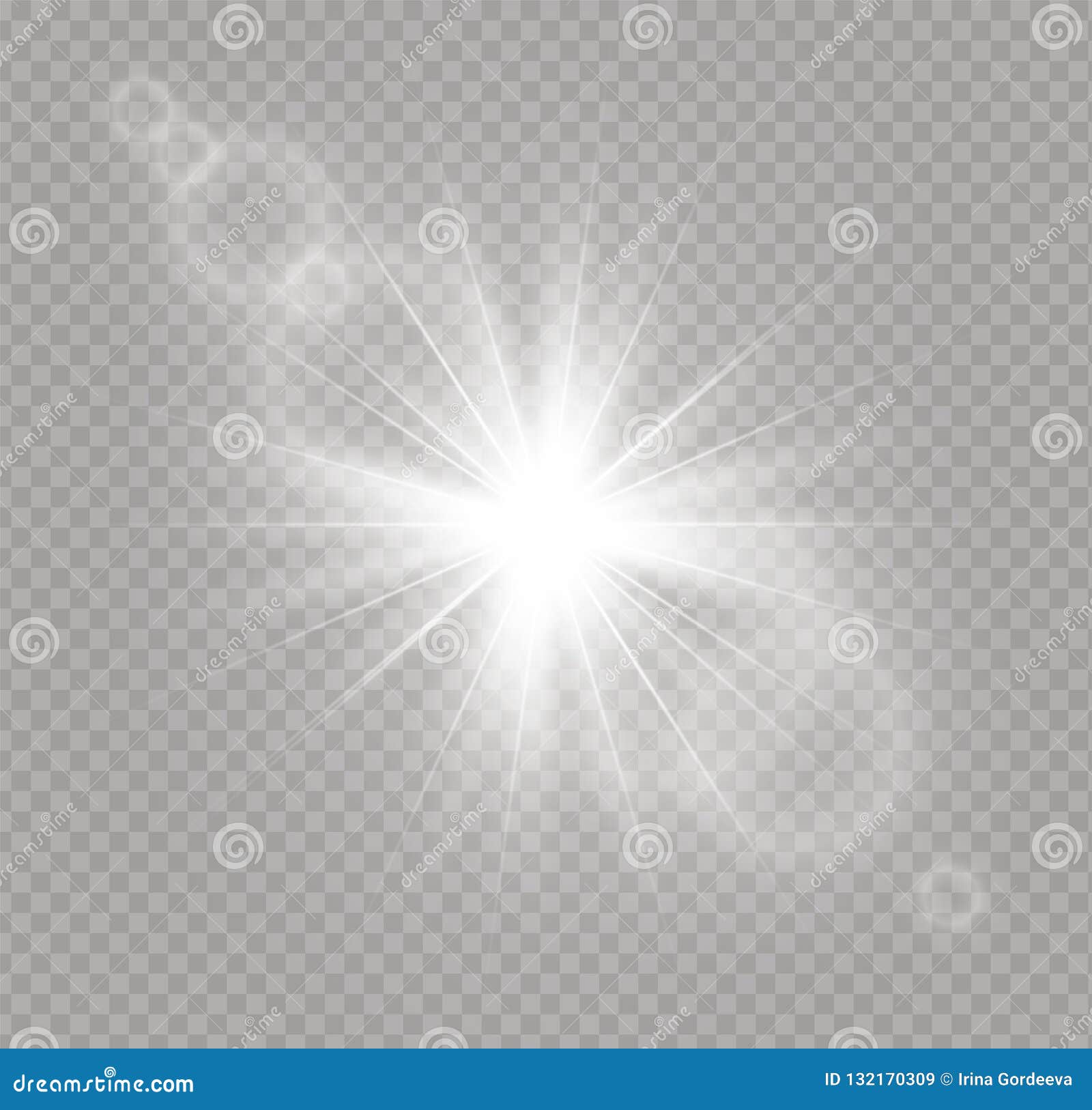 White Sunlight light stock vector. Illustration of color - 132170309