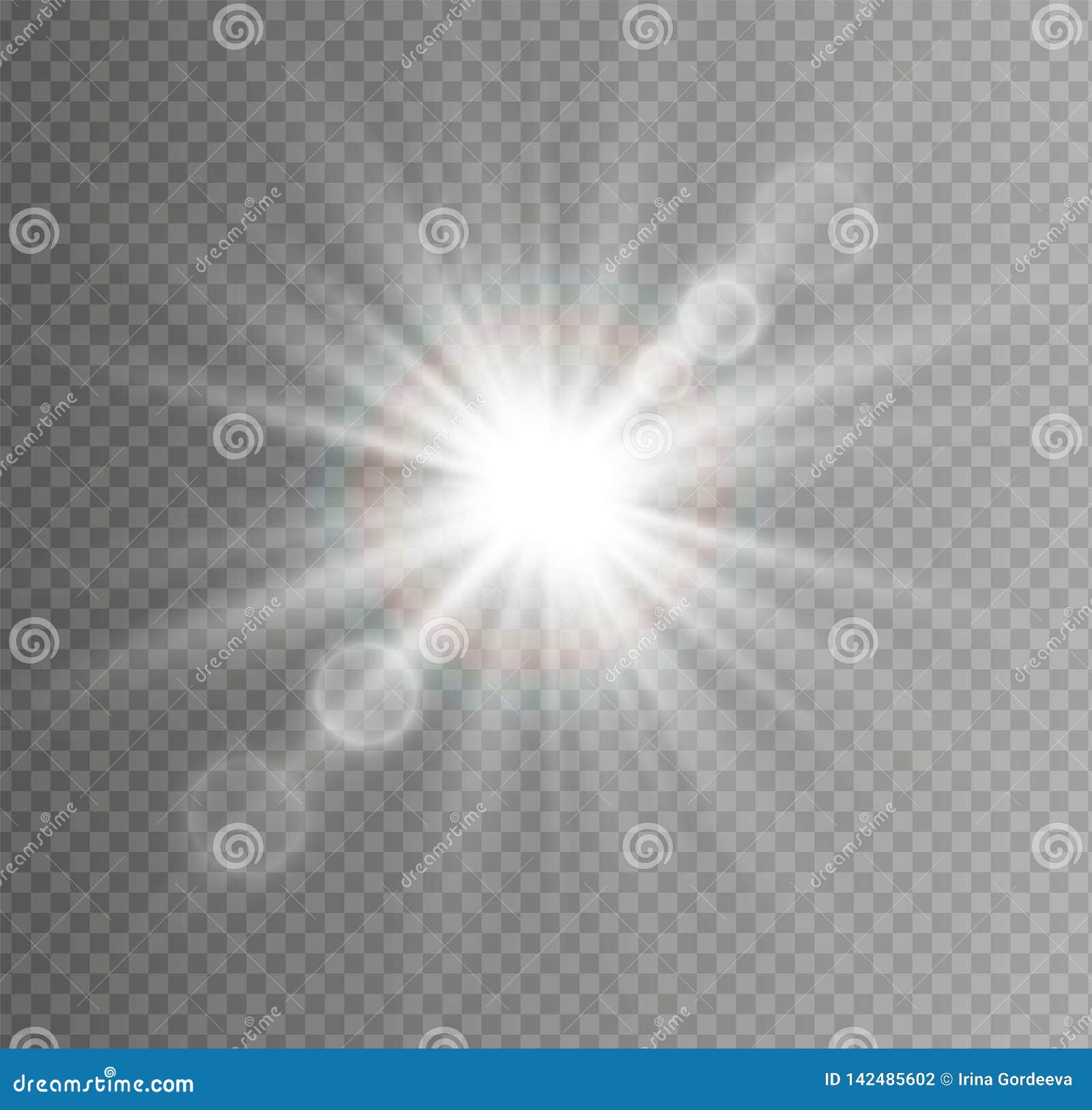 White Sunlight light stock vector. Illustration of brilliant - 142485602