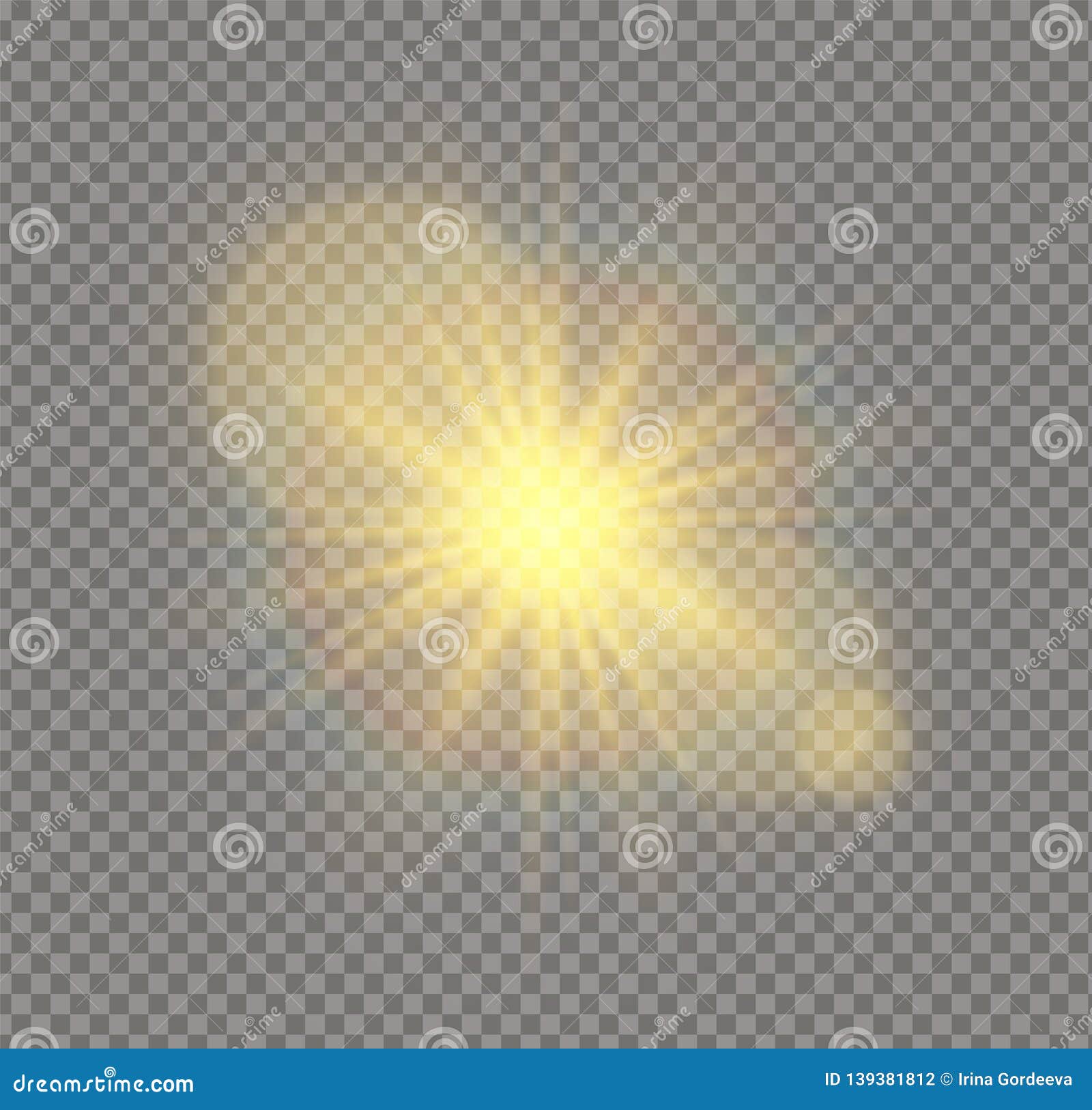 White Sunlight light stock illustration. Illustration of color - 139381812