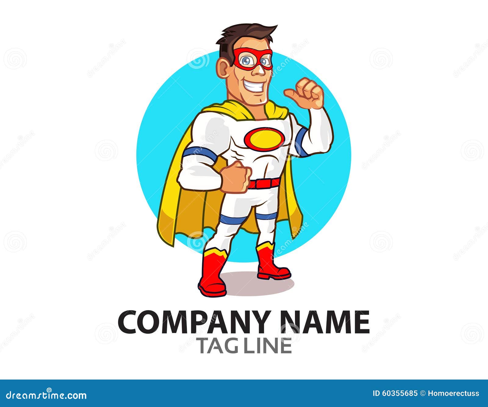 White Superhero Logo stock vector. Illustration of business - 60355685