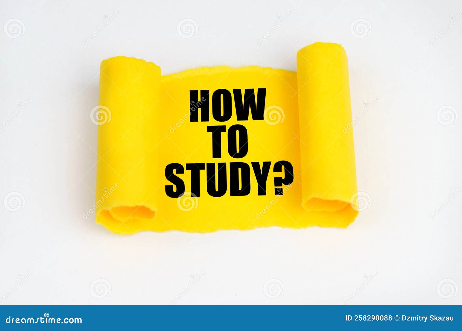 On a White Surface, a Yellow Scroll of Paper with the Inscription - HOW ...