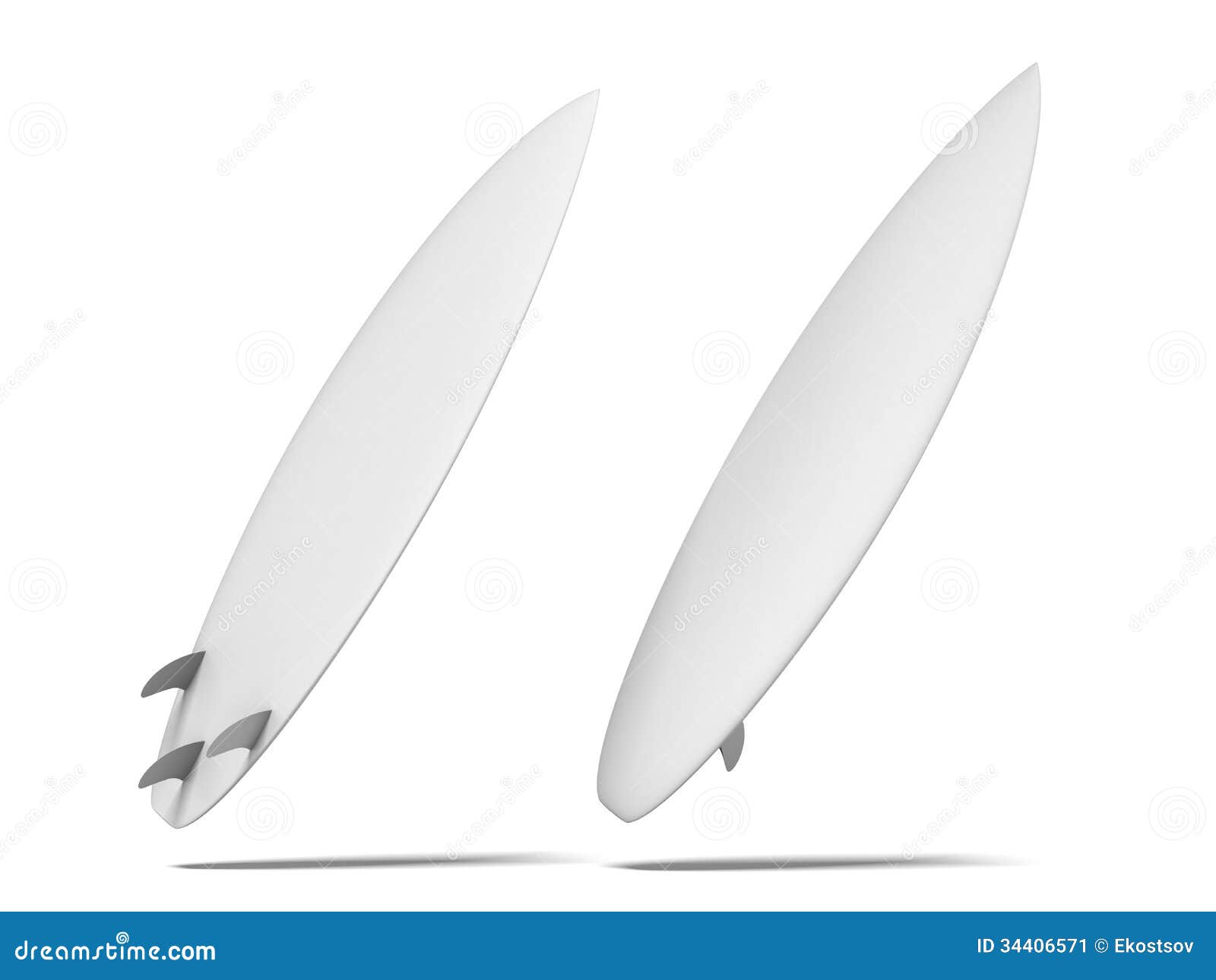 White Surfboard Stock Image - Image: 34406571