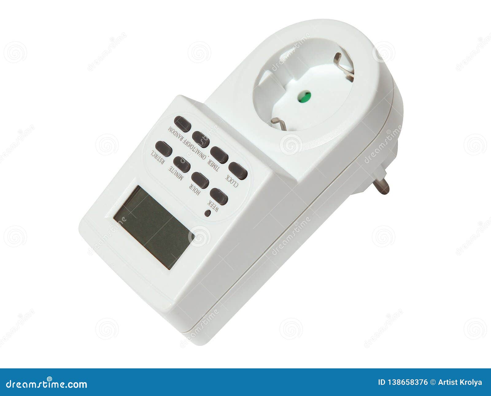 White Surge Protector with Display Stock Photo - Image of frame ...