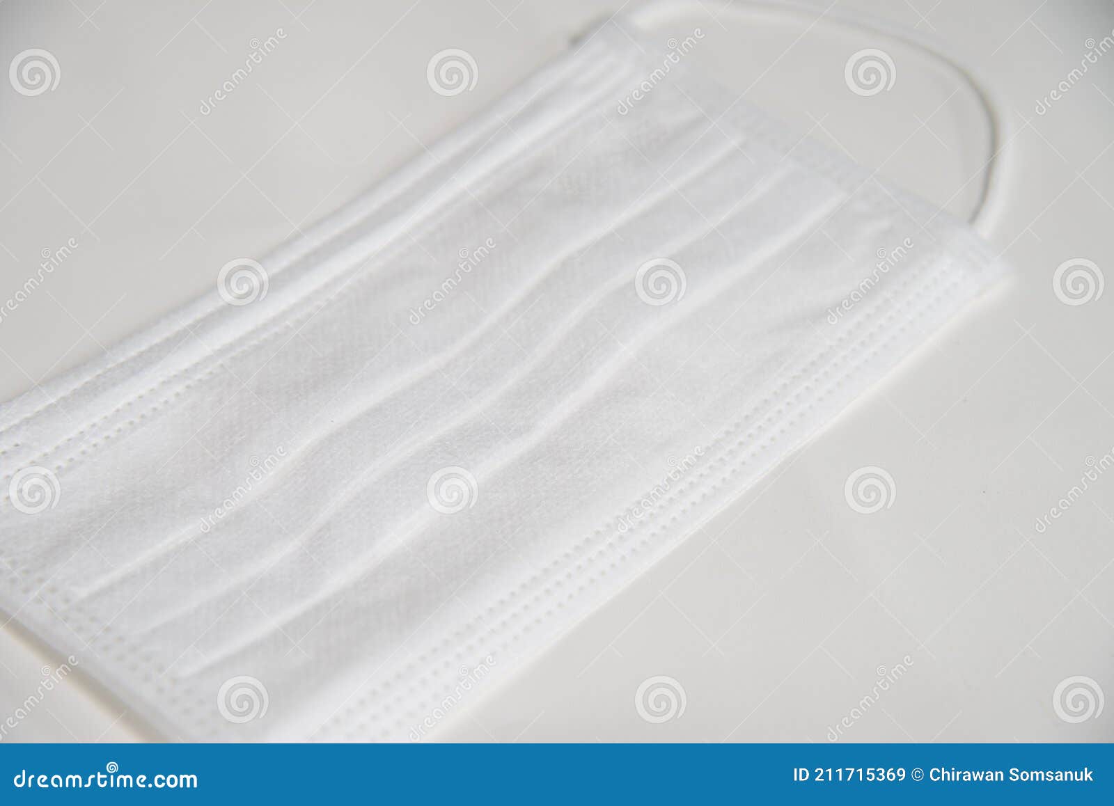 White Surgical Mask on White Background Stock Image - Image of ...