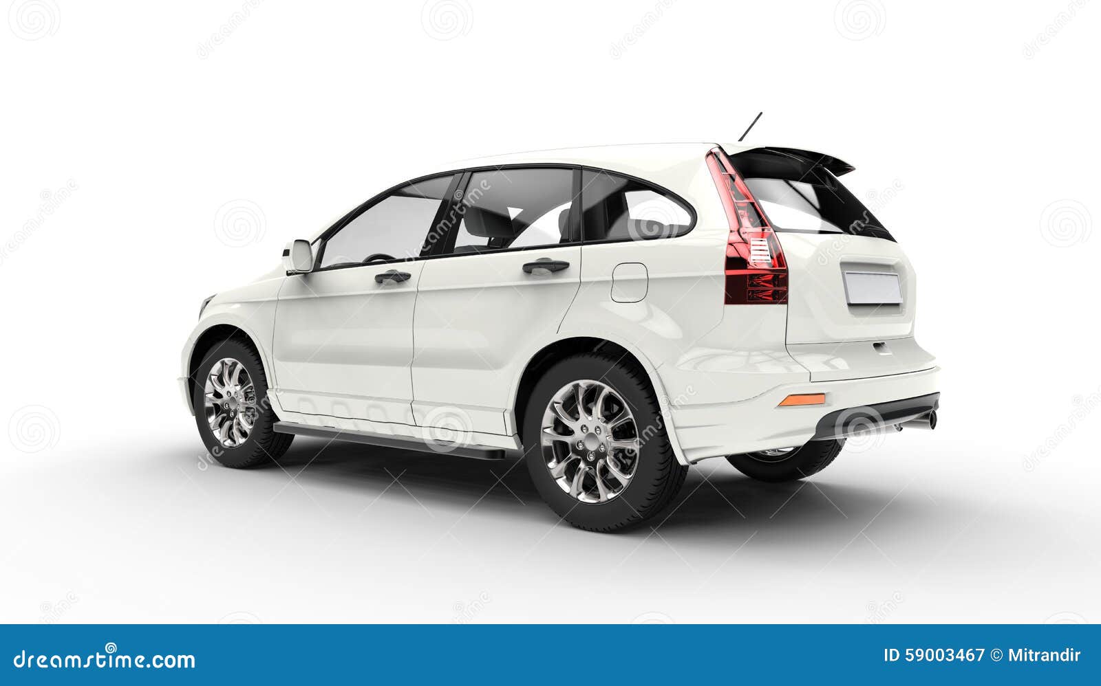 White SUV 4X4 - Side Perspective View Stock Illustration - Illustration ...