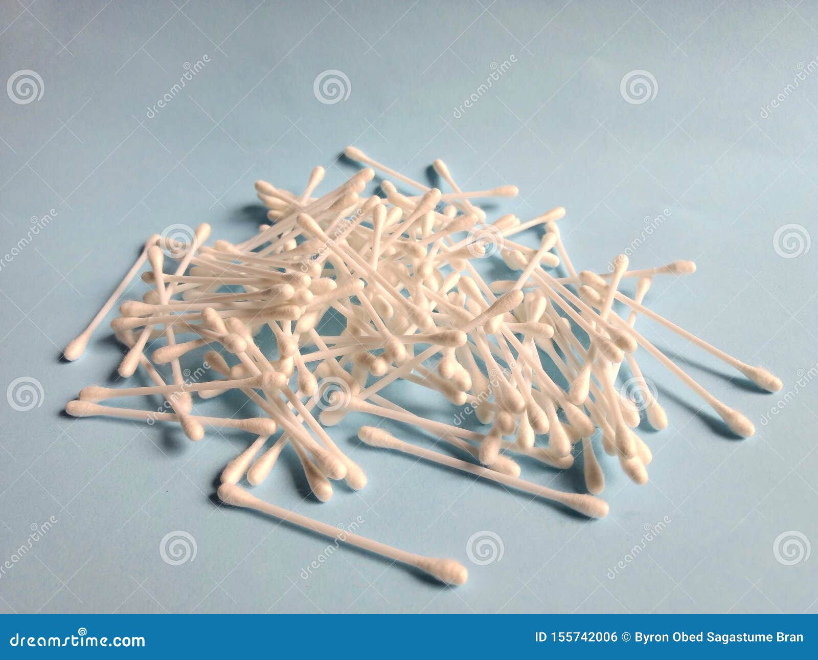 White Swabs on a Blue Background Stock Photo - Image of concept ...