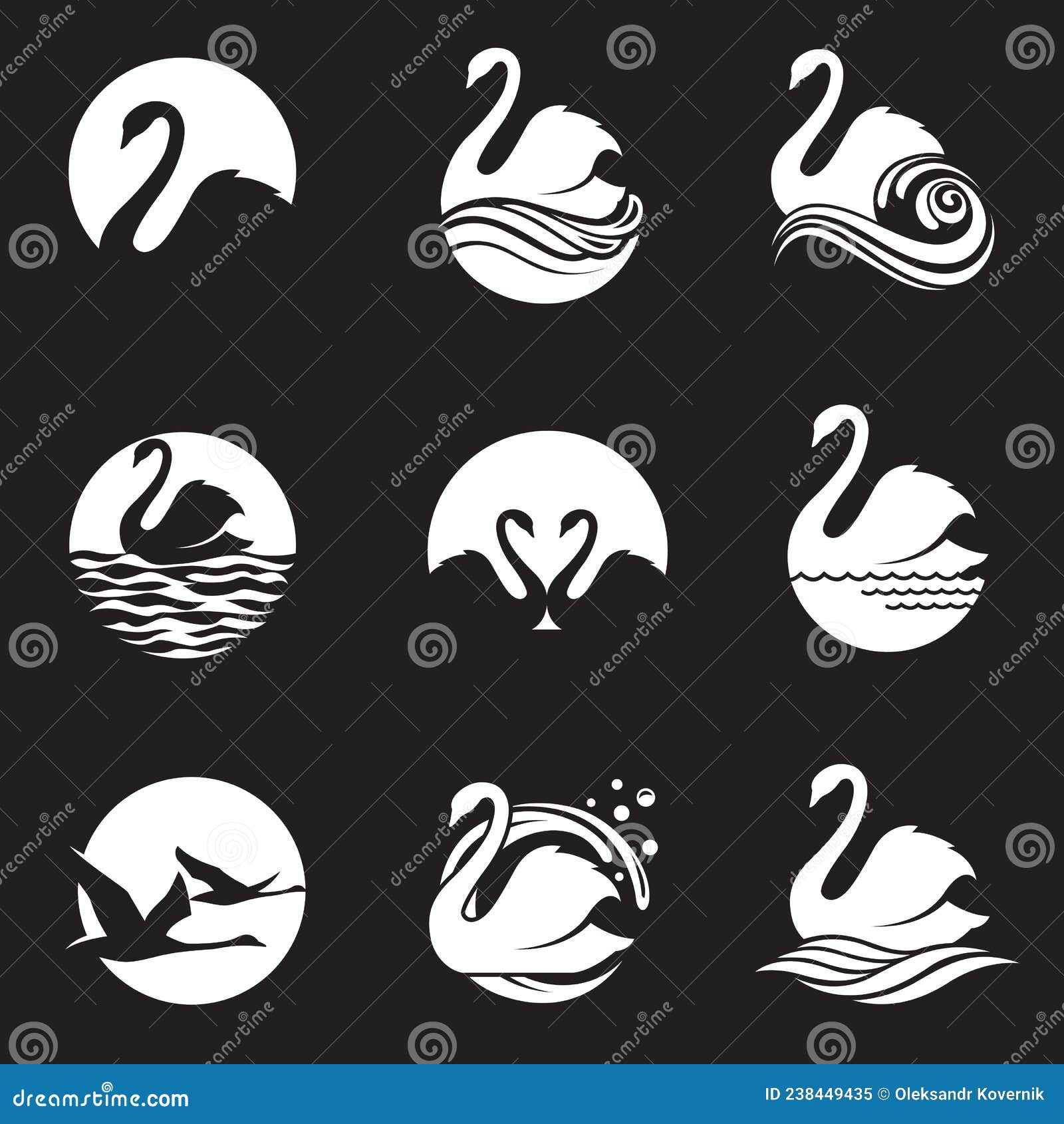 Swan Icon In Trendy Design Style. Swan Icon Isolated On White ...