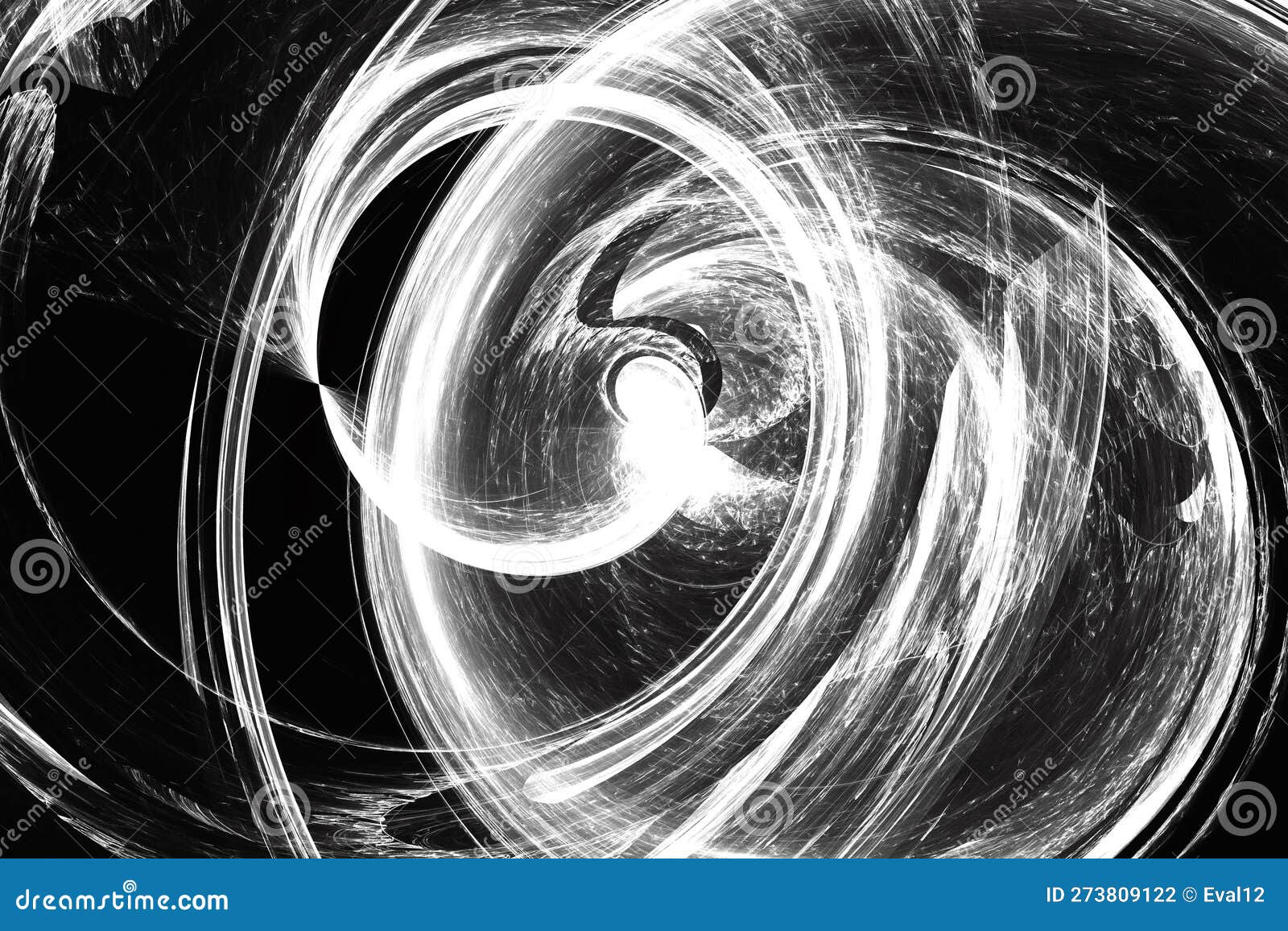 White Swirling Pattern of Crooked Waves on a Black Background. Stock ...
