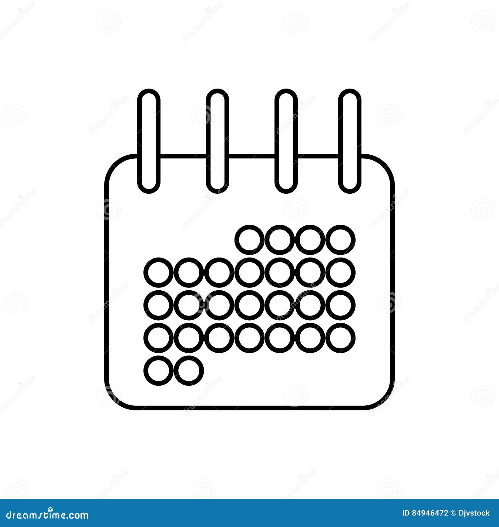 White Symbol Calendar Icon Image Stock Illustration - Illustration of ...