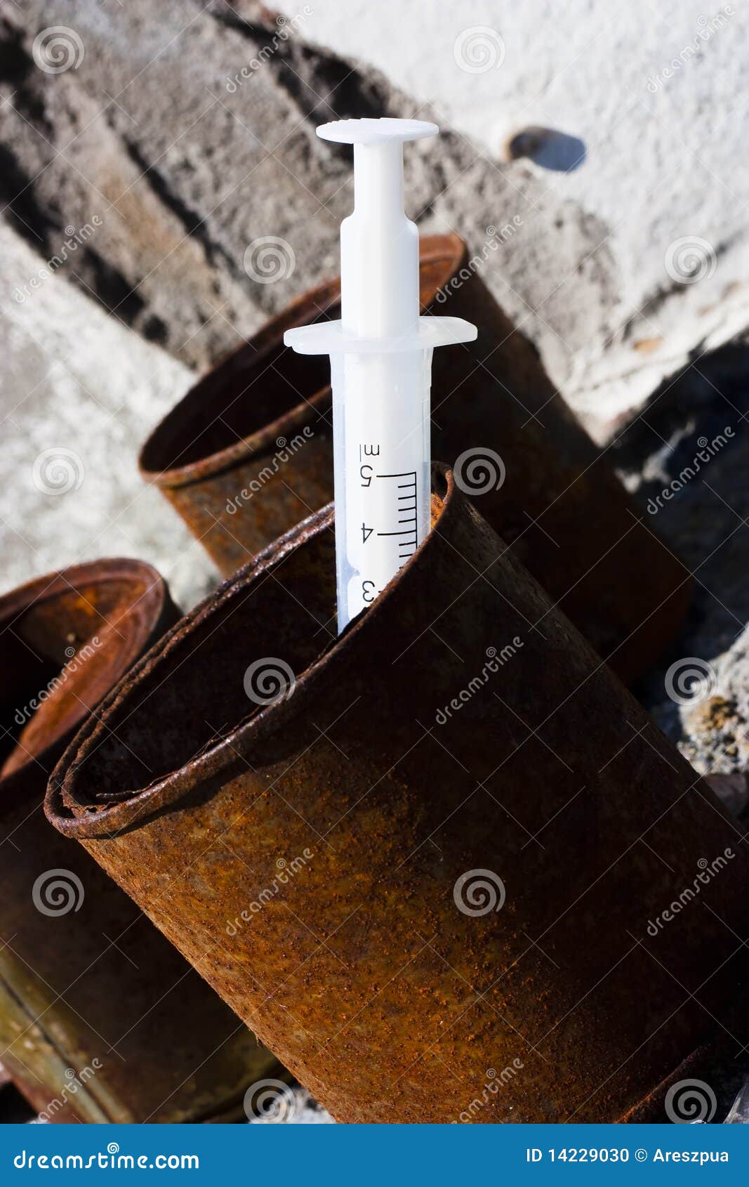White syringe stock photo. Image of concrete, injection - 14229030