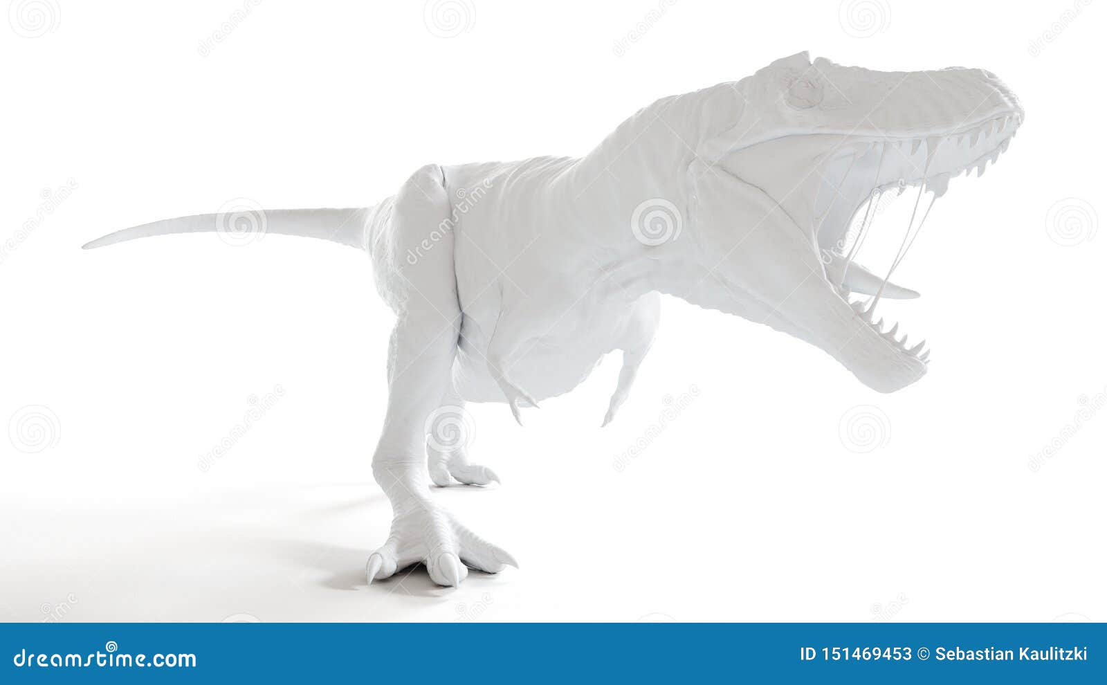 A white t-rex stock illustration. Illustration of fossil - 151469453