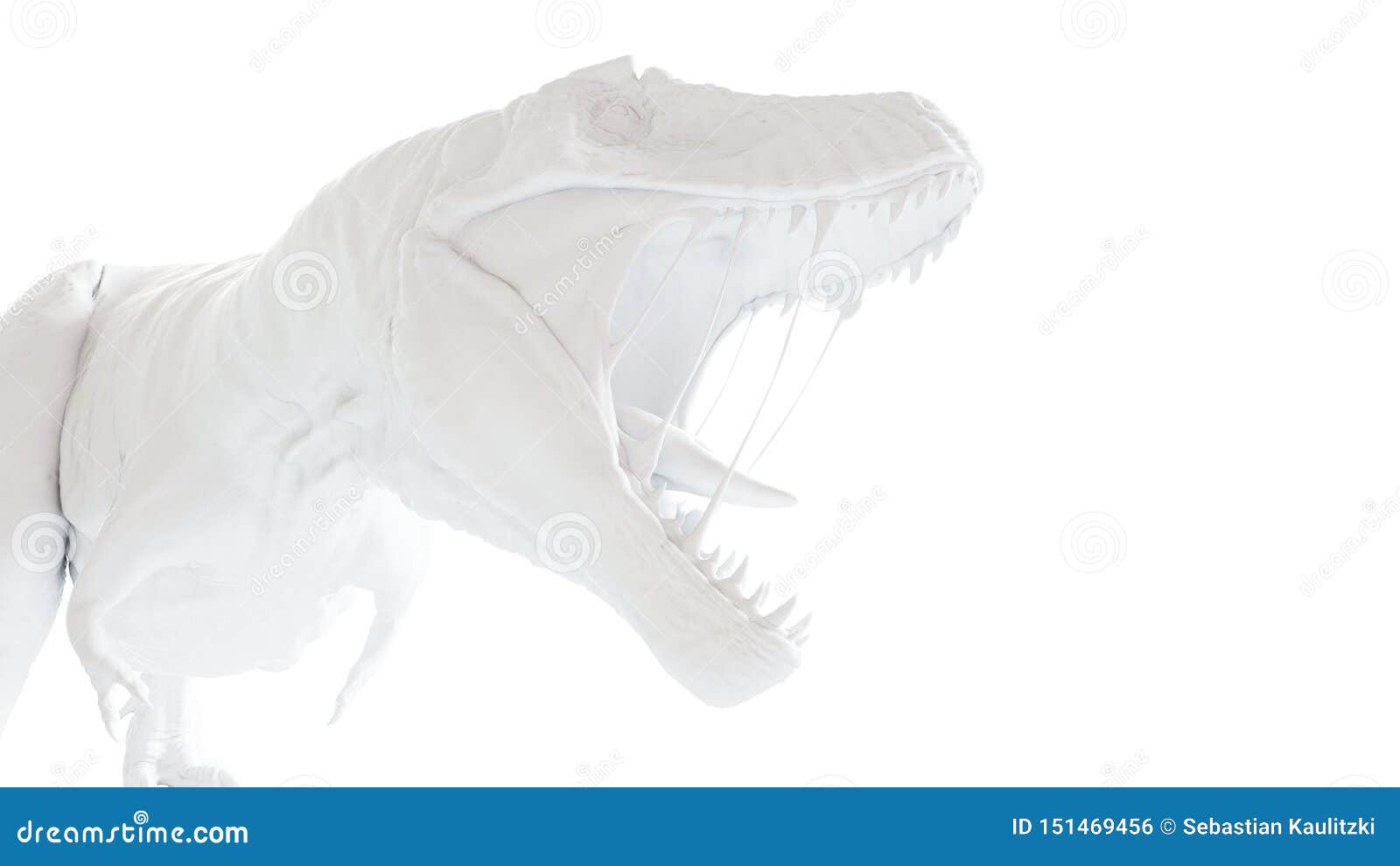 A white t-rex stock illustration. Illustration of bite - 151469456