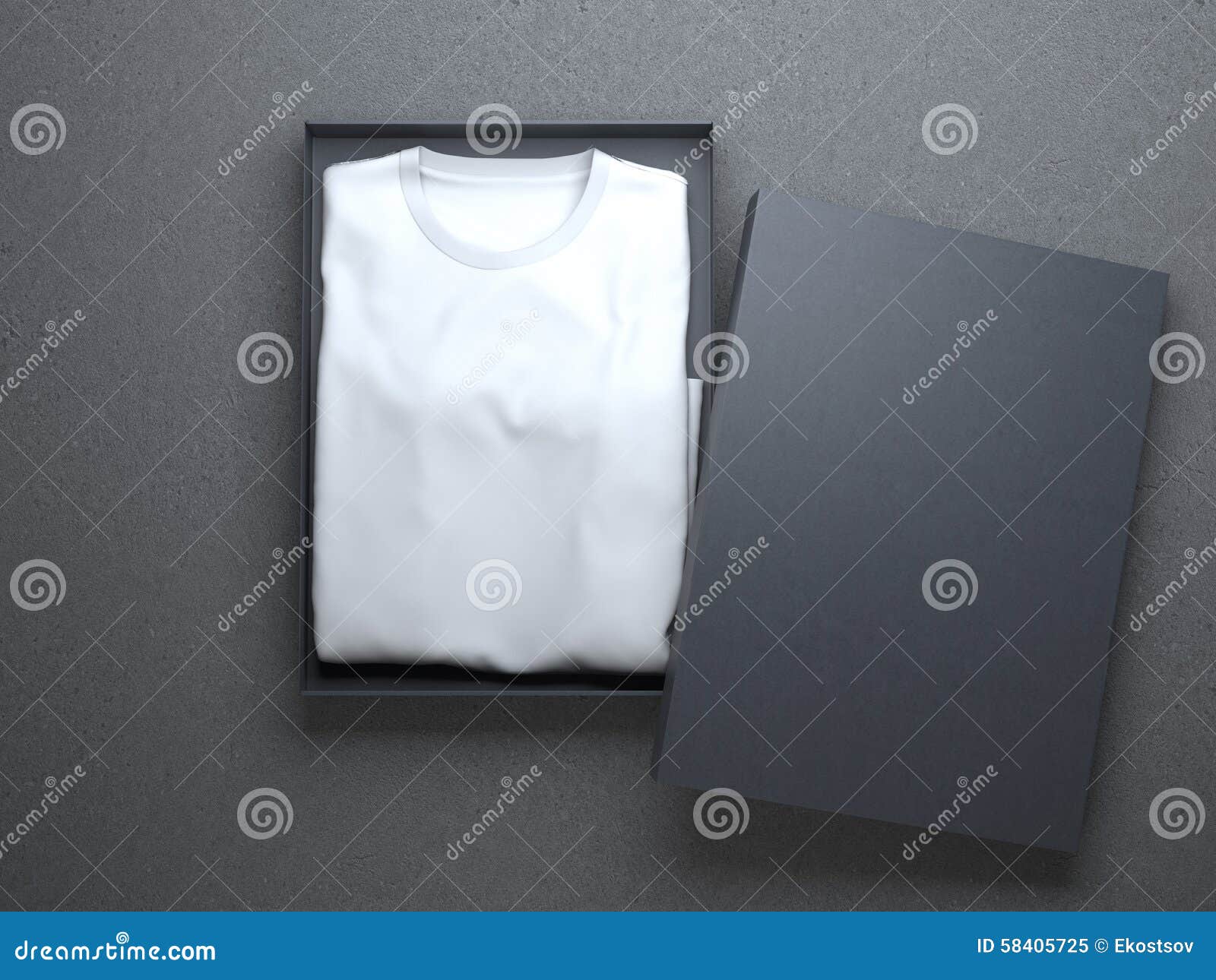 White T-shirt in a Nice Cardboard Packaging Stock Image - Image of ...
