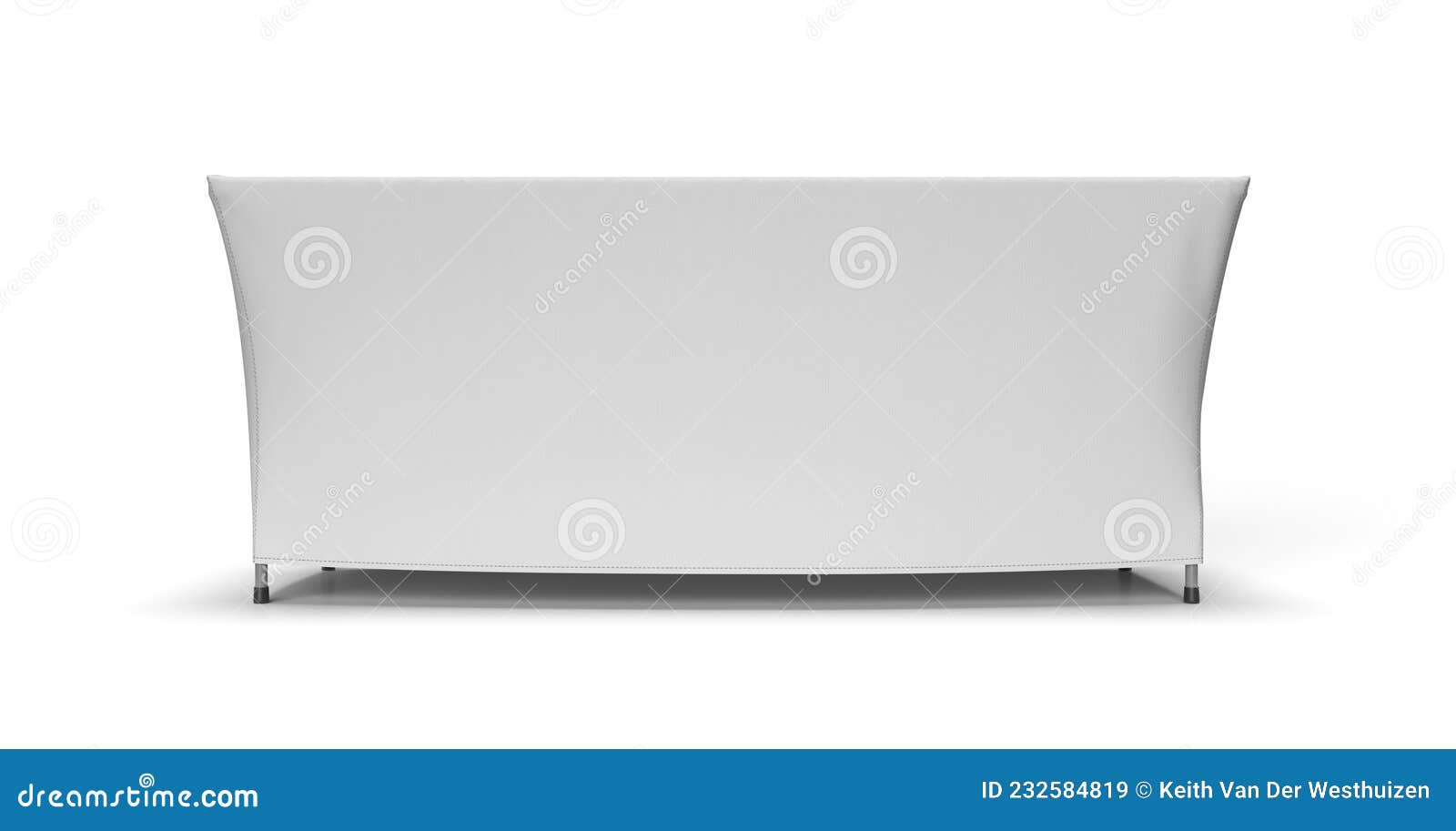 White Table Cloth Box Fit Stitched Exhibition Adjustable Runner. Stock ...