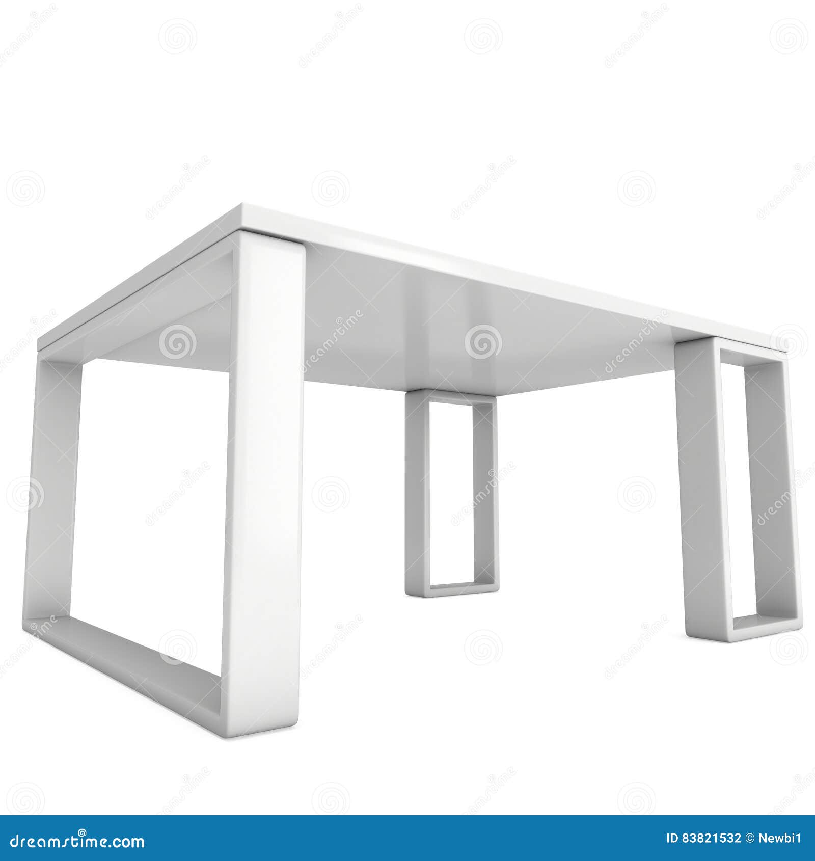 White Table 3D stock illustration. Illustration of blank - 83821532