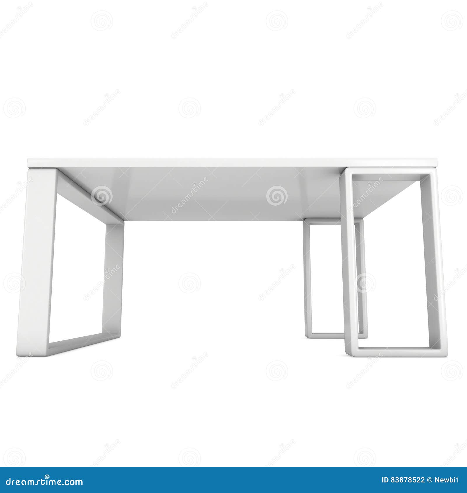 White Table 3D stock illustration. Illustration of platform - 83878522
