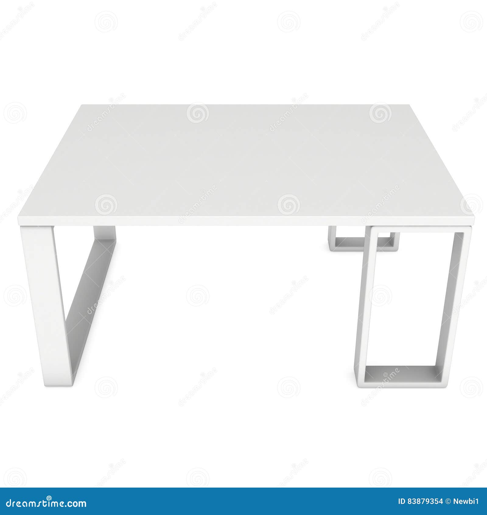 White Table 3D stock illustration. Illustration of gallery - 83879354
