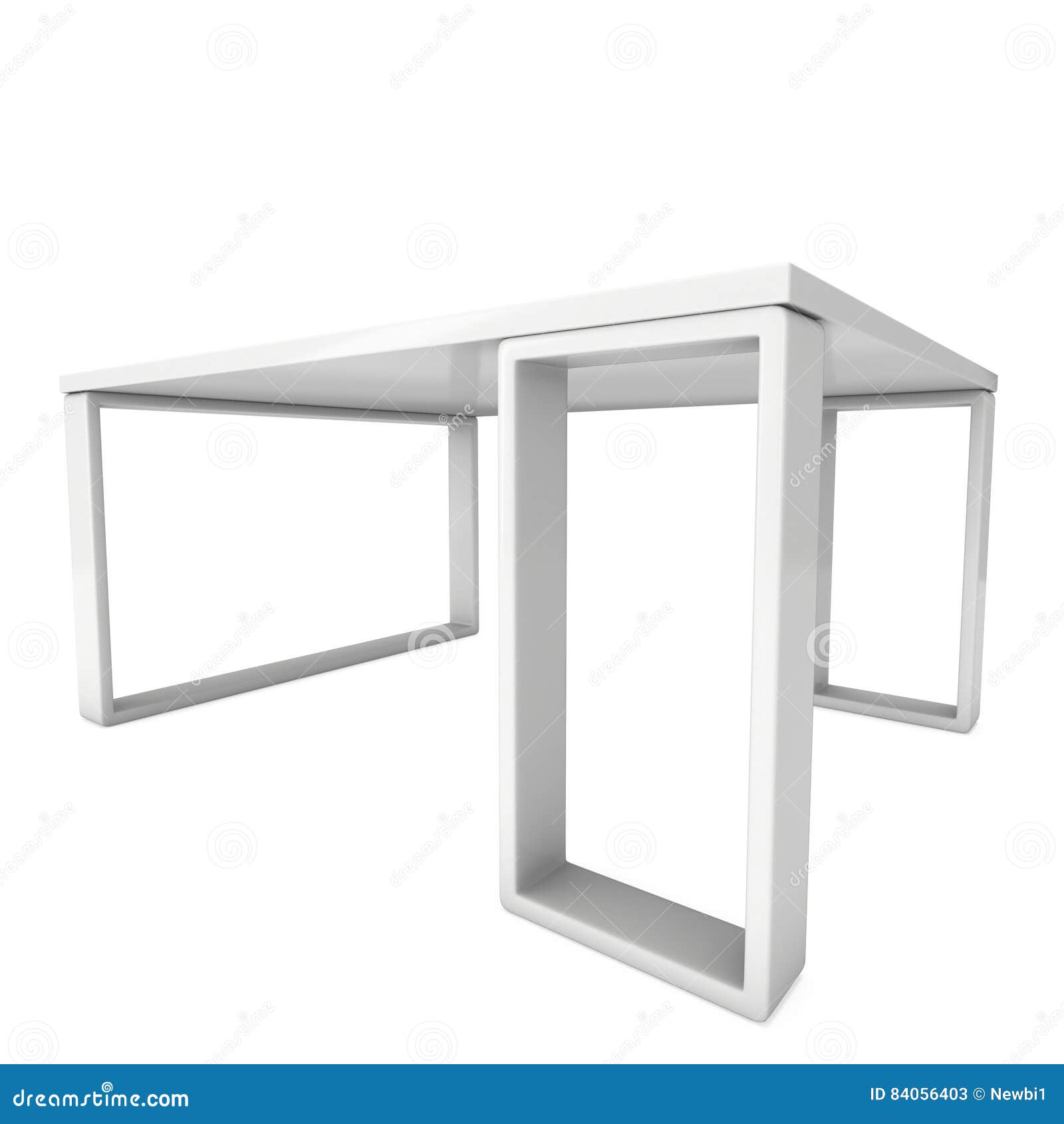 White Table 3D stock illustration. Illustration of household - 84056403