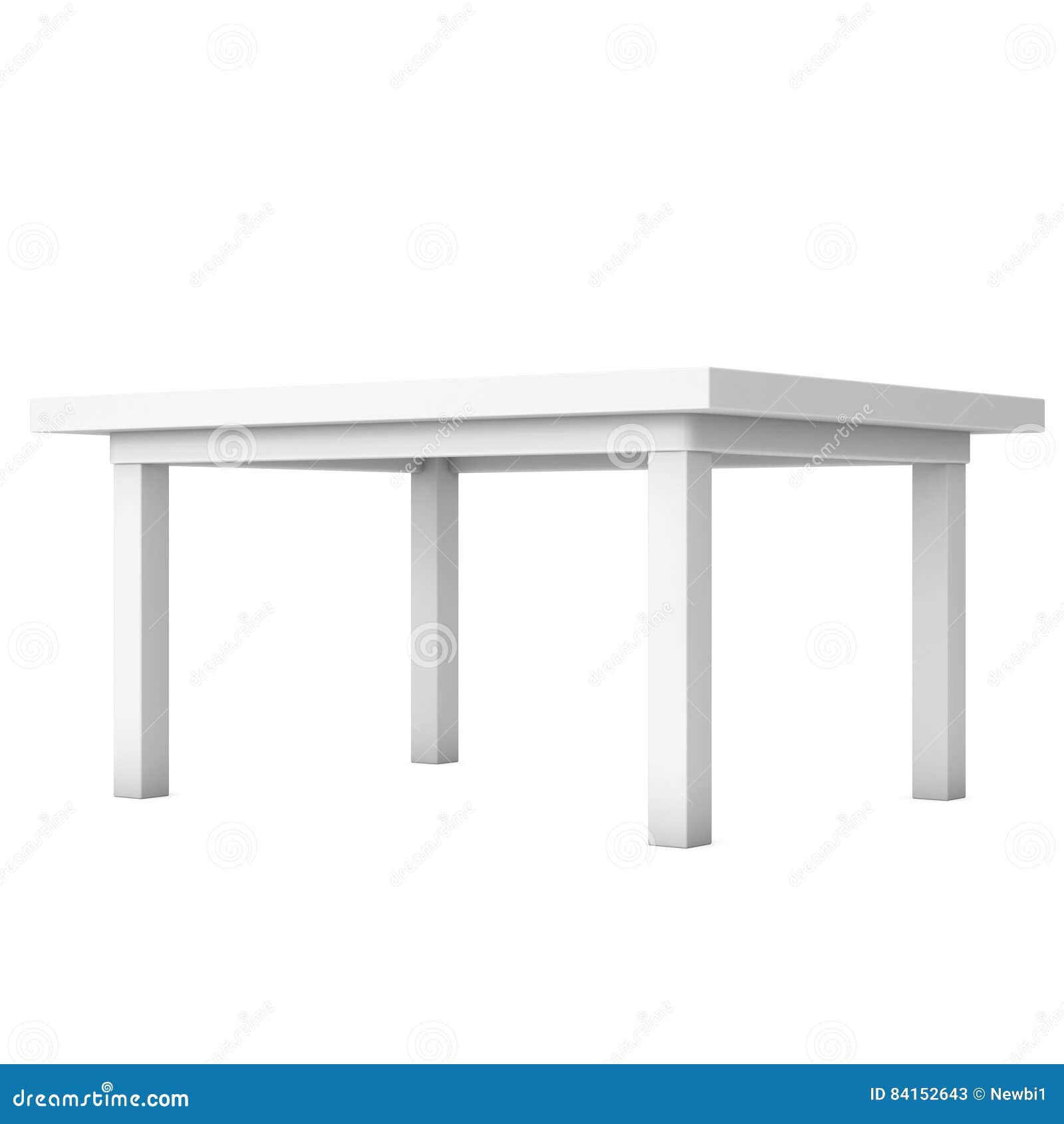 White Table 3D stock illustration. Illustration of empty - 84152643