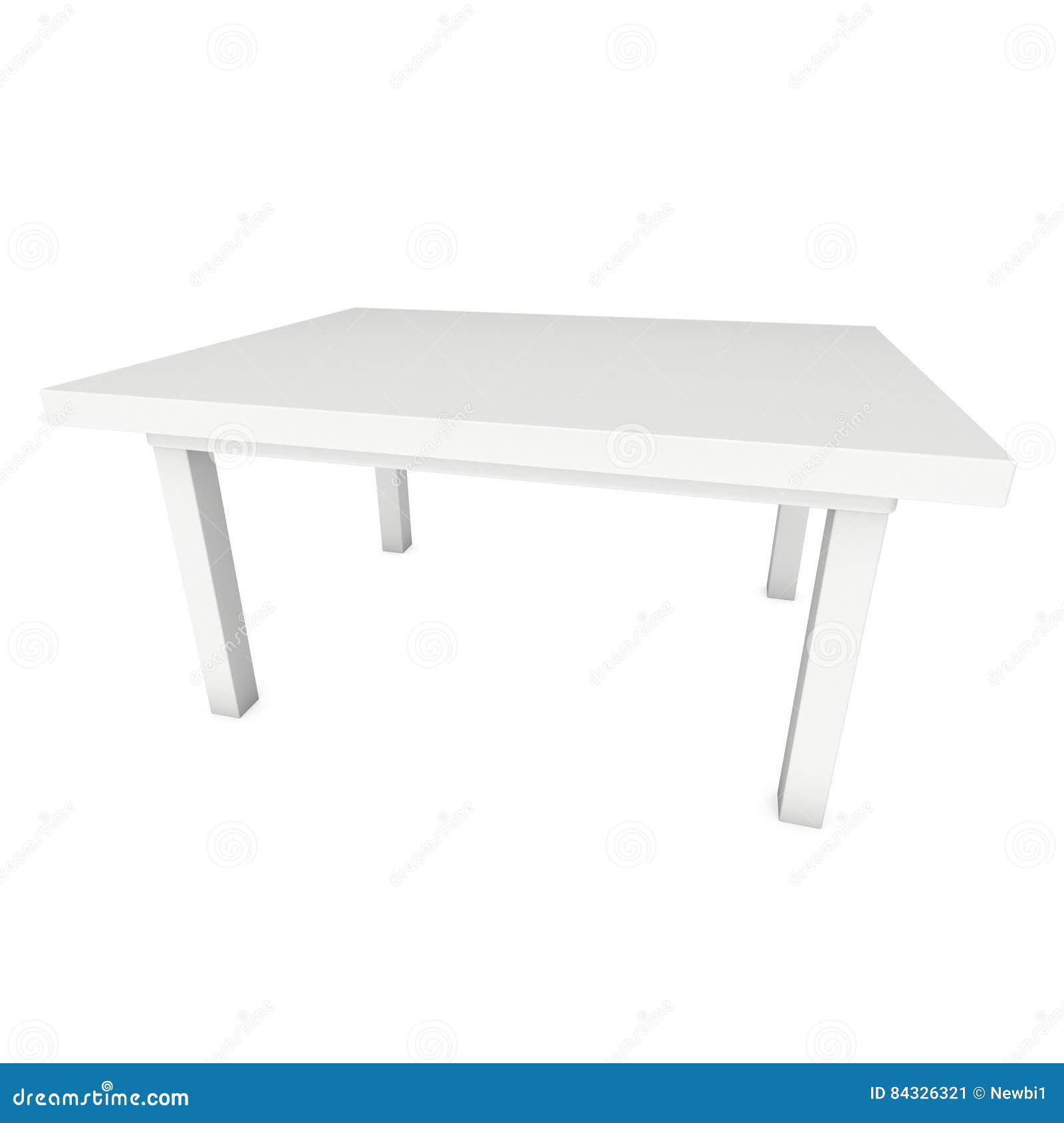 White Table 3D stock illustration. Illustration of contemporary - 84326321