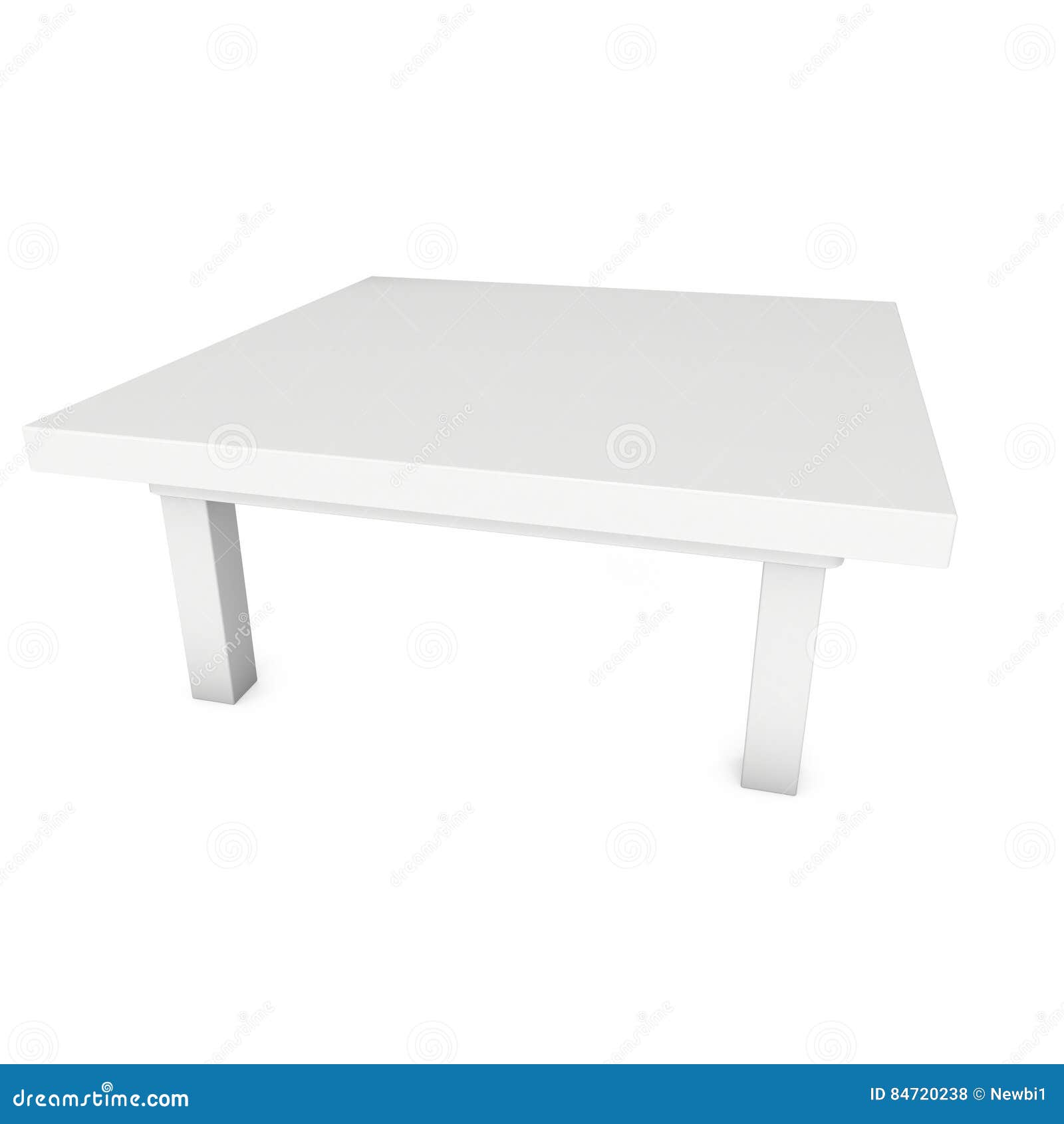 White Table 3D stock illustration. Illustration of plank - 84720238