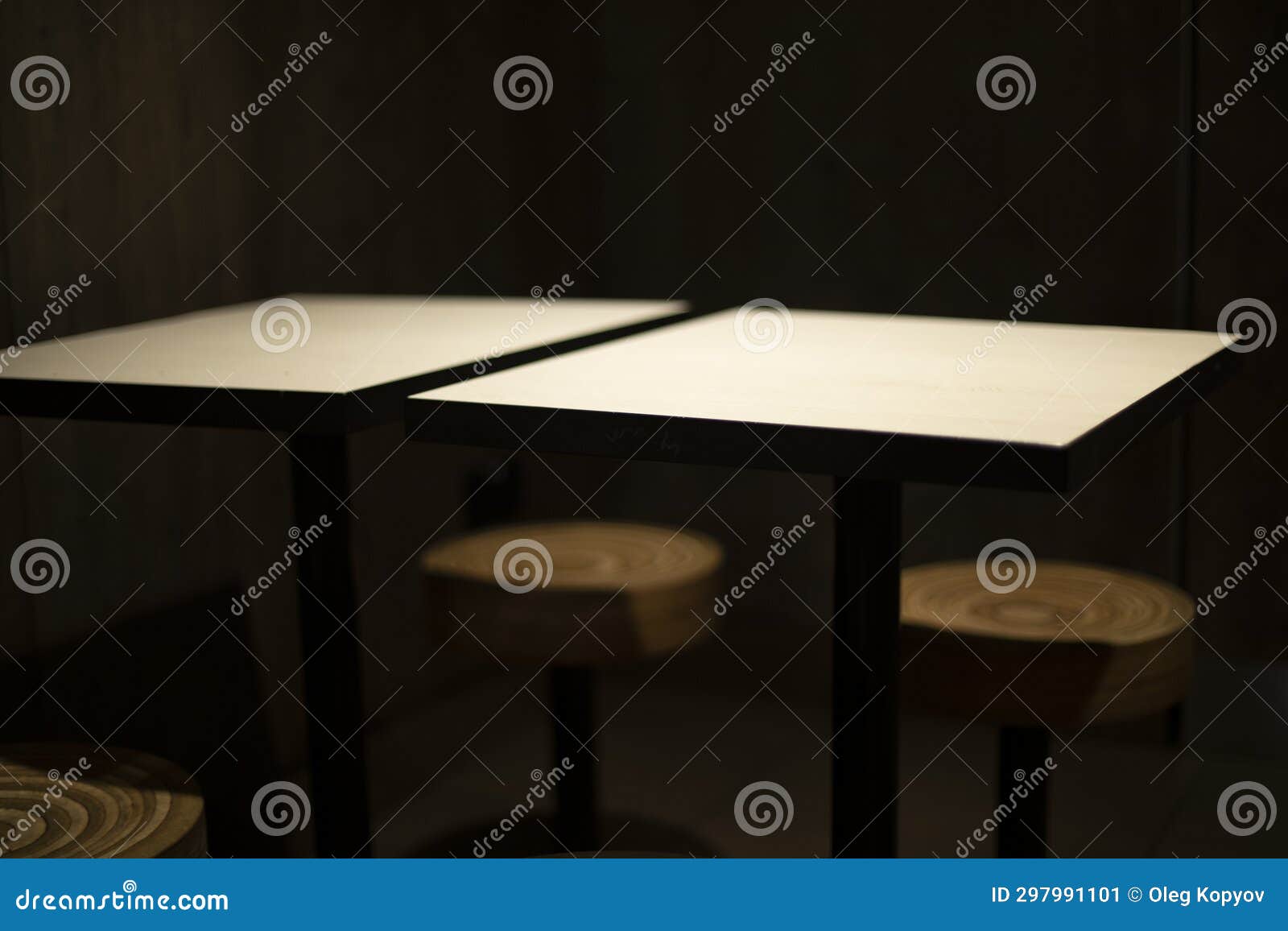 White Table. Interior Details. Place for EDV Stock Image - Image of ...