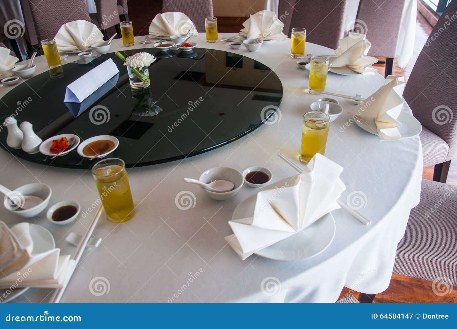 The white table served stock image. Image of dining, empty - 64504147